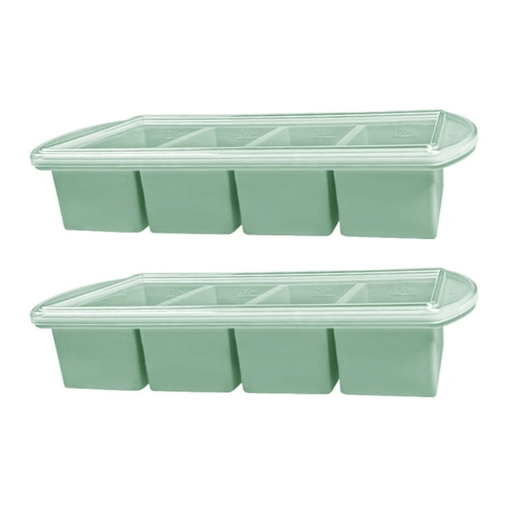 Silicones Ice Cubes Tray Steel Frame and Cover Meal Soup Storage ...