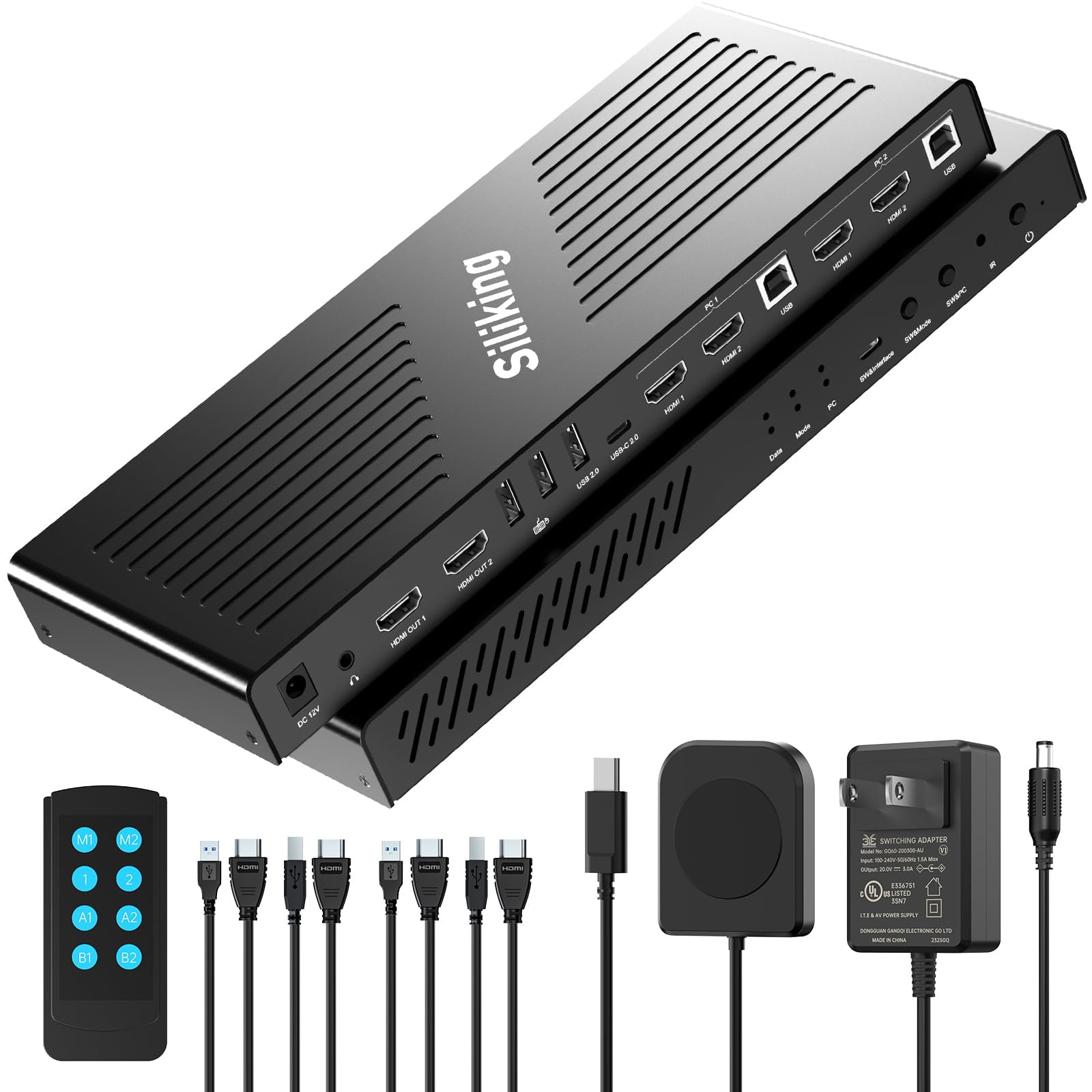 Siliking 4K HDMI KVM RRF12 Switch for Dual Monitor Setup - Effortless ...