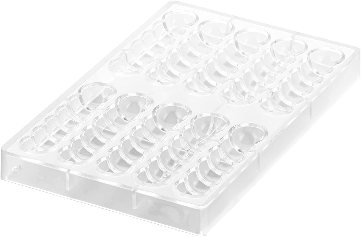 Silikomart Bolla-B Clear Tritan Plastic Chocolate Mold, 10 Bar Cavities ...