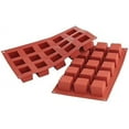 Silikomart Professional SF105 Silicone Baking Mold Cube 1.45 Oz Volume, 1.38 inch x 1.38 inch x ...