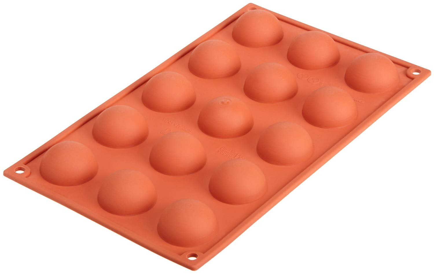 Silikomart Siliconflex Half-Sphere Mold, 1.57 Inch Diameter x 0.78 Inch ...