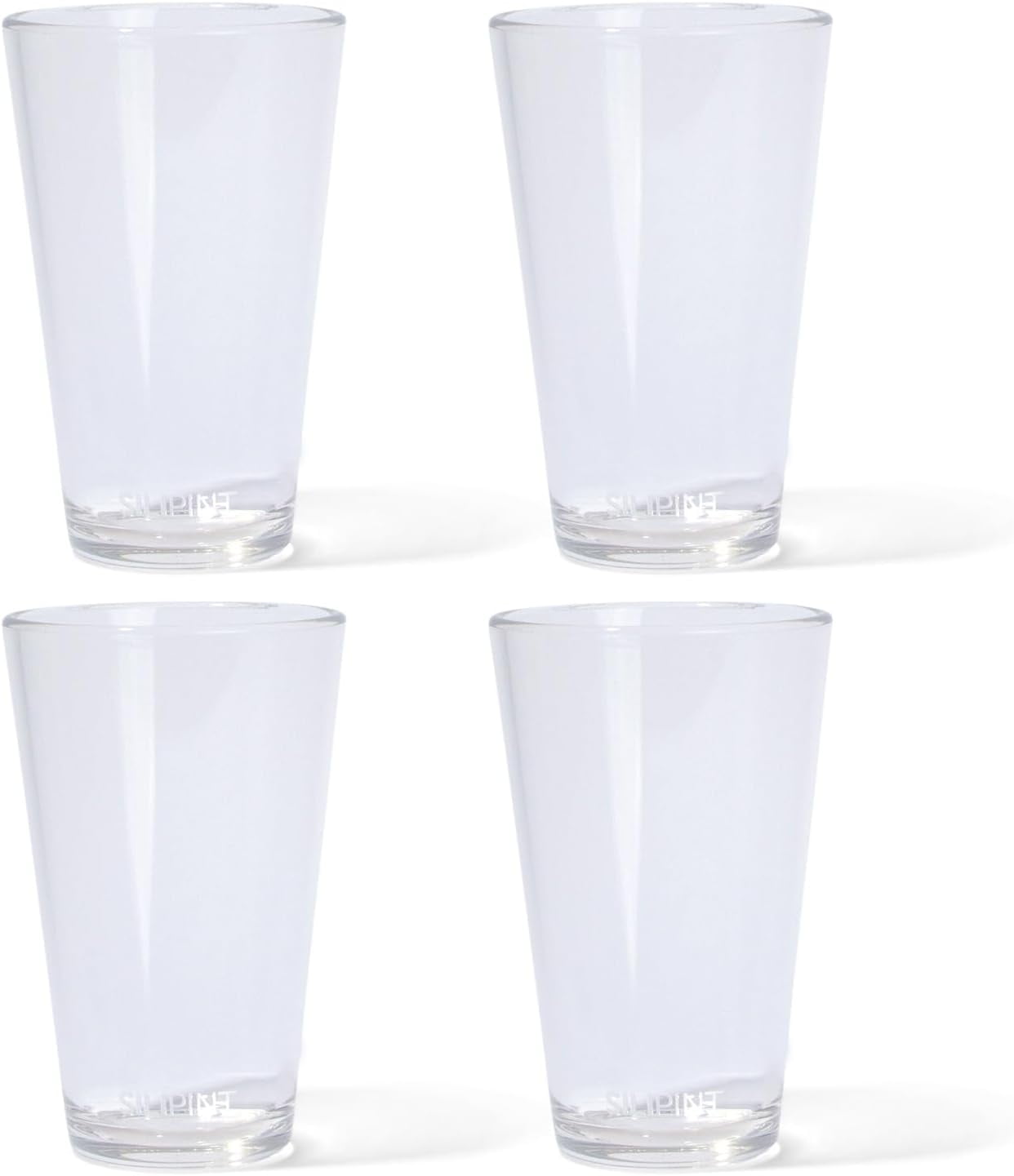 Silipint 4-Pack 16oz Silicone Pint Glass Unbreakable, BPA-Free ...