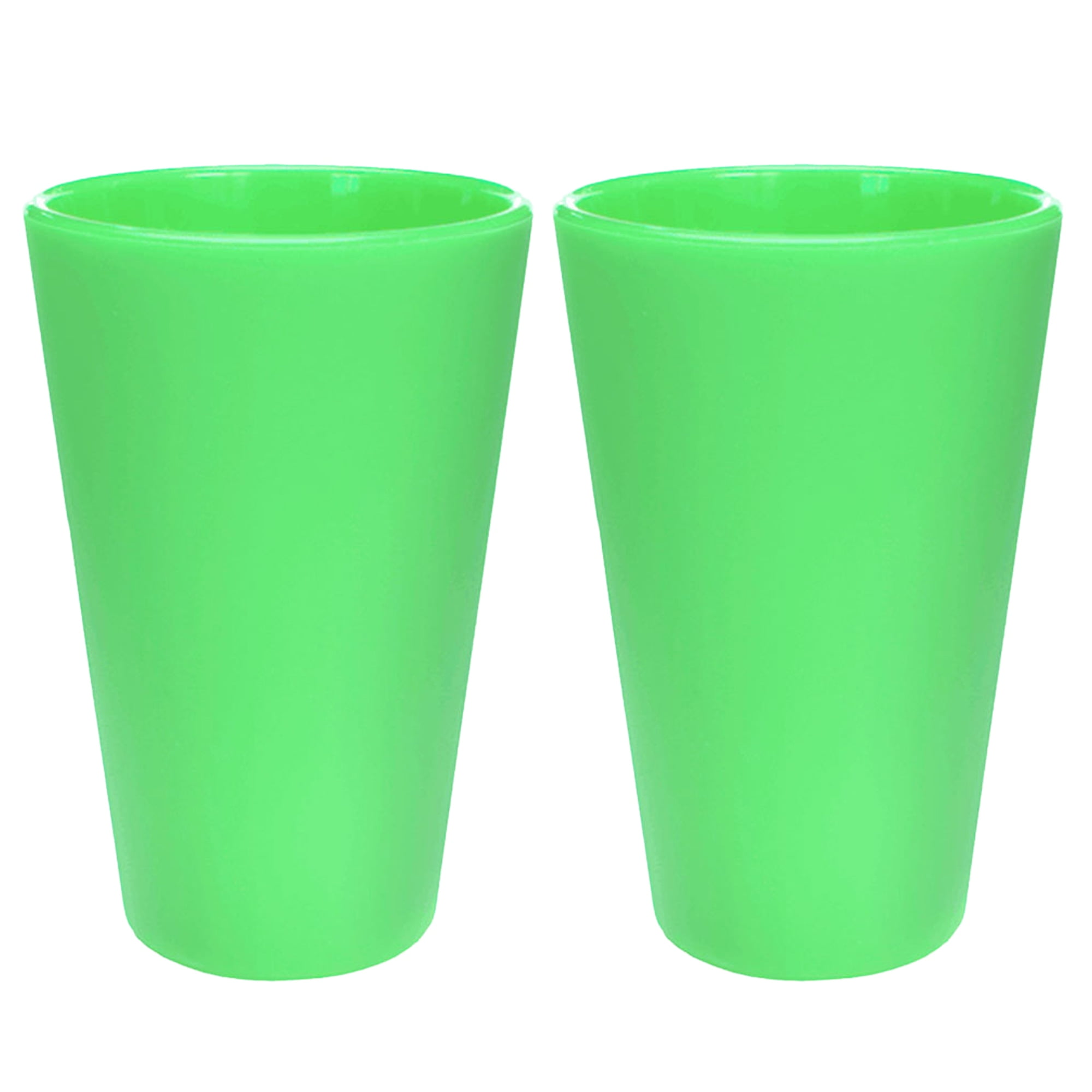Silipint: Pint Glasses 16oz: 2 Pack - Glow-In-The-Dark Green - Silicone ...