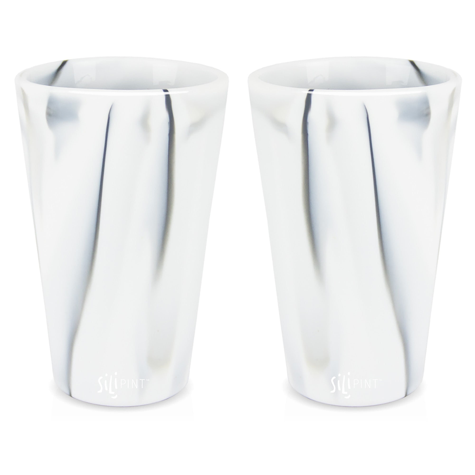 Silipint: Silicone Pint Glasses: 2 Pack Mountain Marble -16oz ...