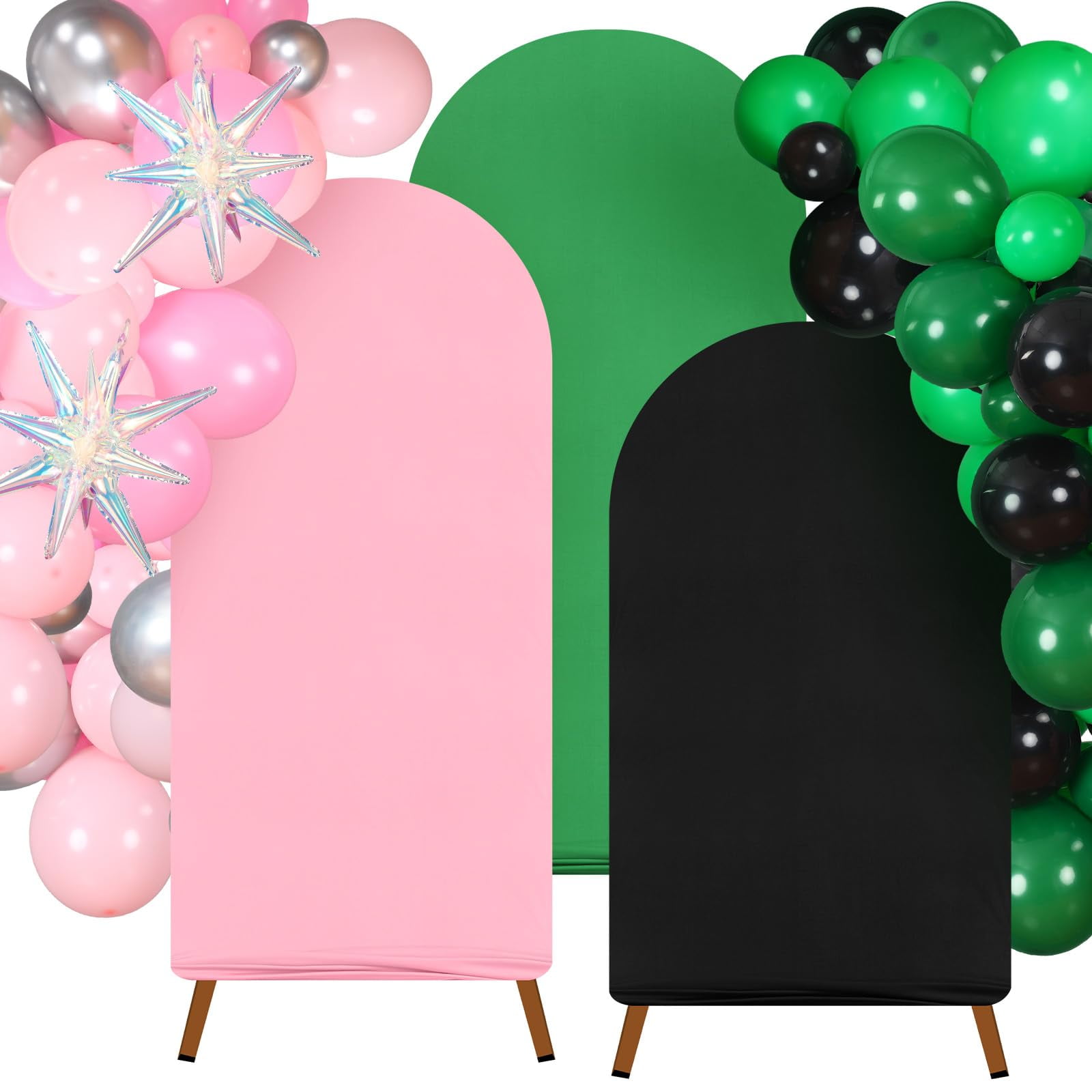 Silipull 3 Set Witch and Princess Theme Party Backdrop Cover Spandex ...