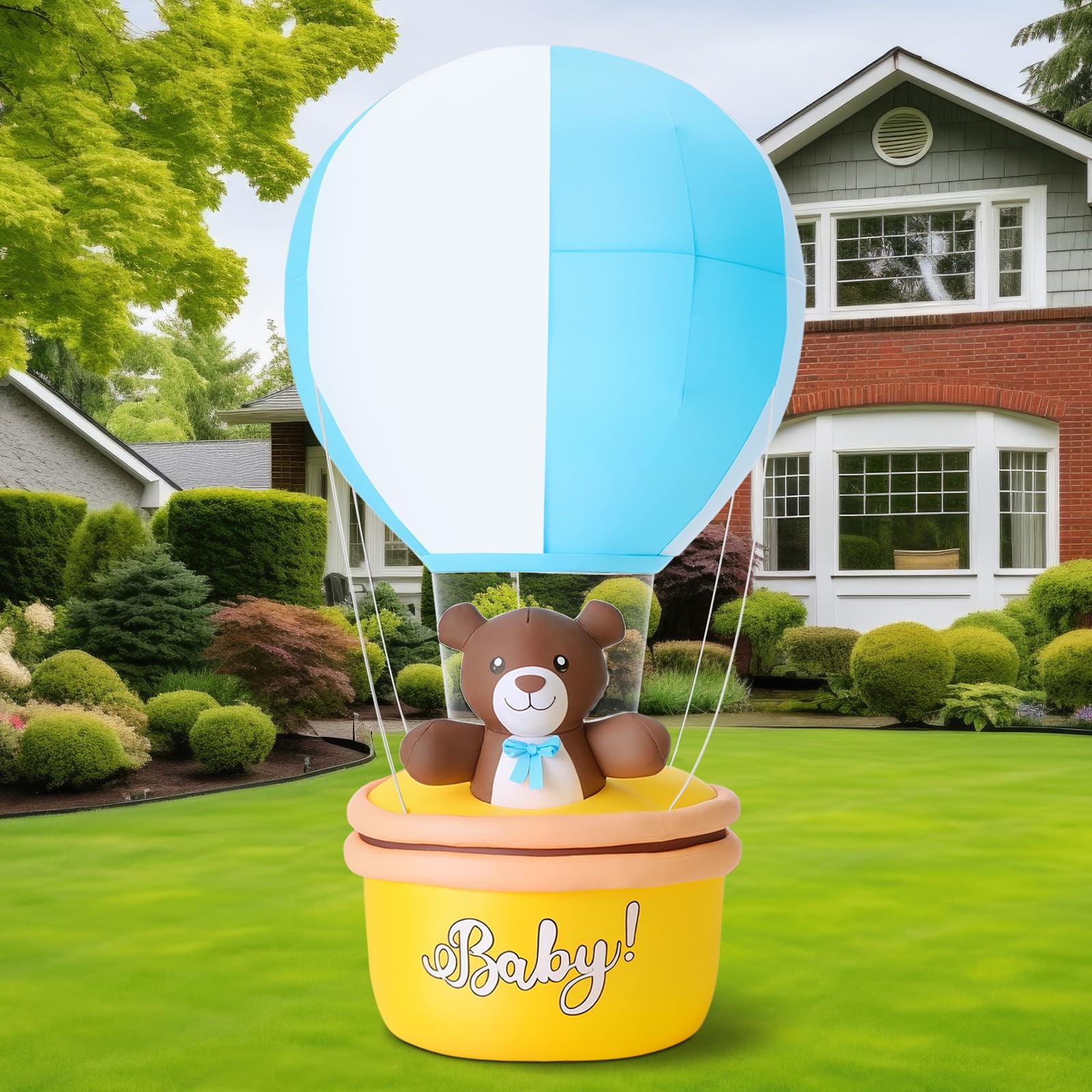 Silipull 5 ft Inflatable Hot Air Balloon Decorations for Baby Shower ...