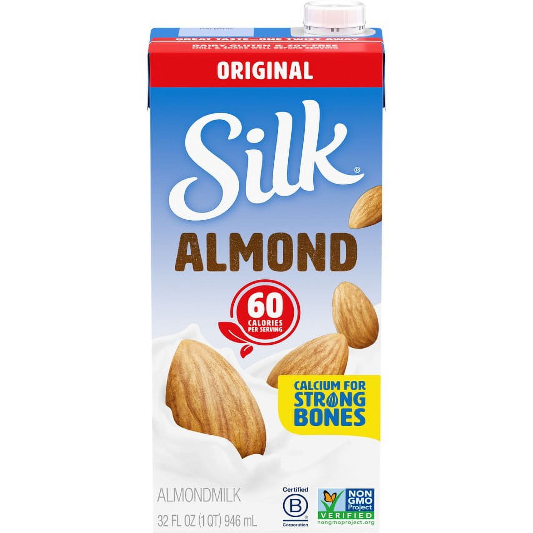 Silk Almond Milk Original 32oz Bottle, Shelf Stable - Walmart.com