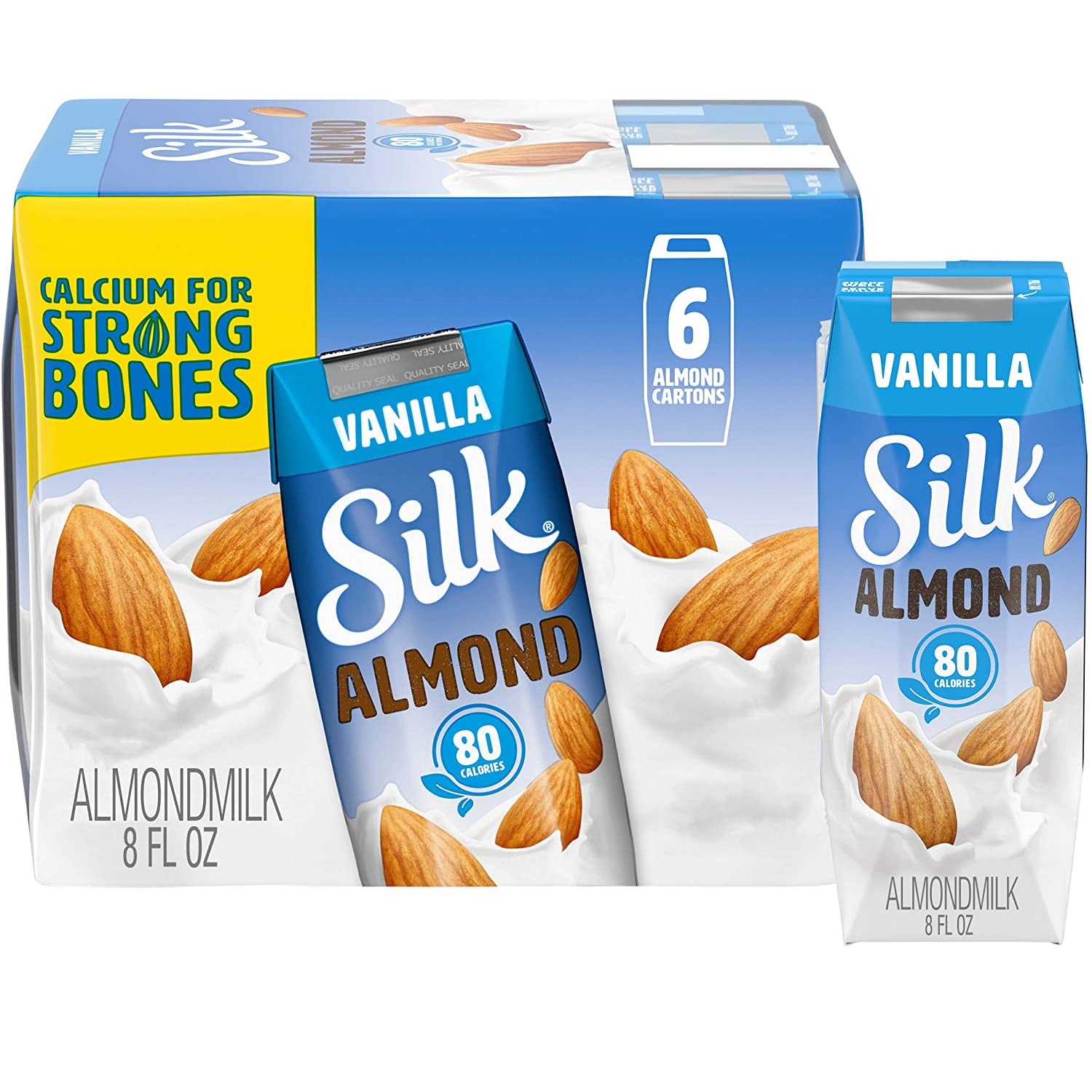 Silk Almondmilk Vanilla -- 6 Containers - Walmart.com