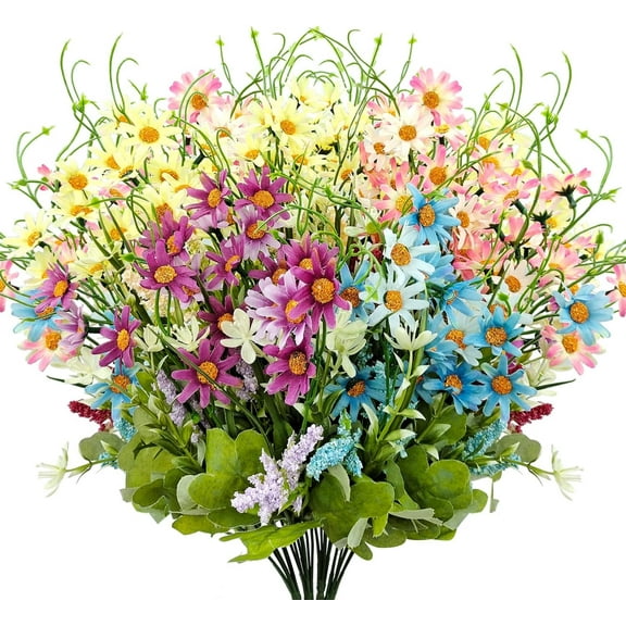 1 Pcs 14 Heads Artificial Echinacea Flowers Silk Flower Outdoor UV ...