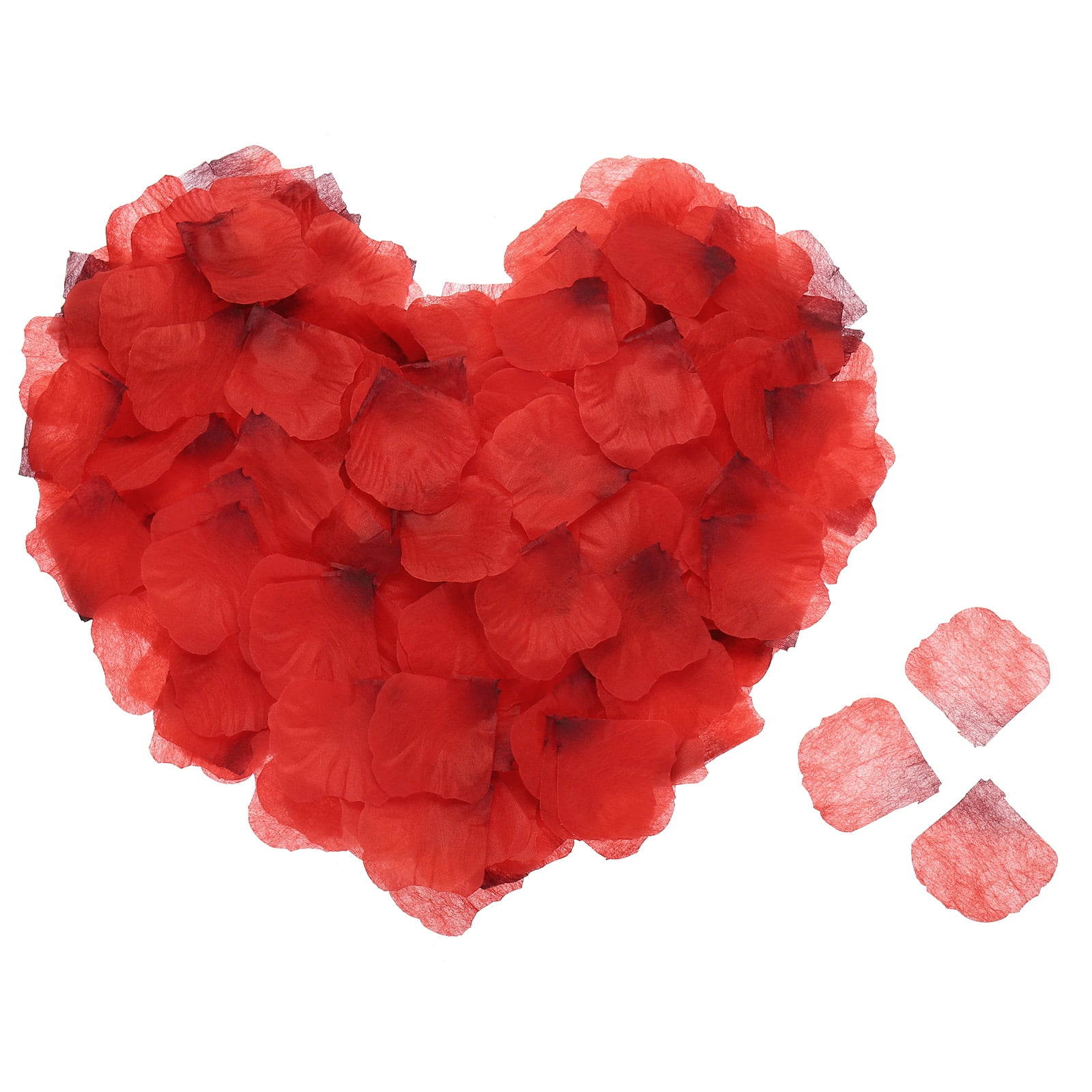 Silk Artificial Flower Rose Petals, Dark Red Faux Flowers 2x2 Inch ...