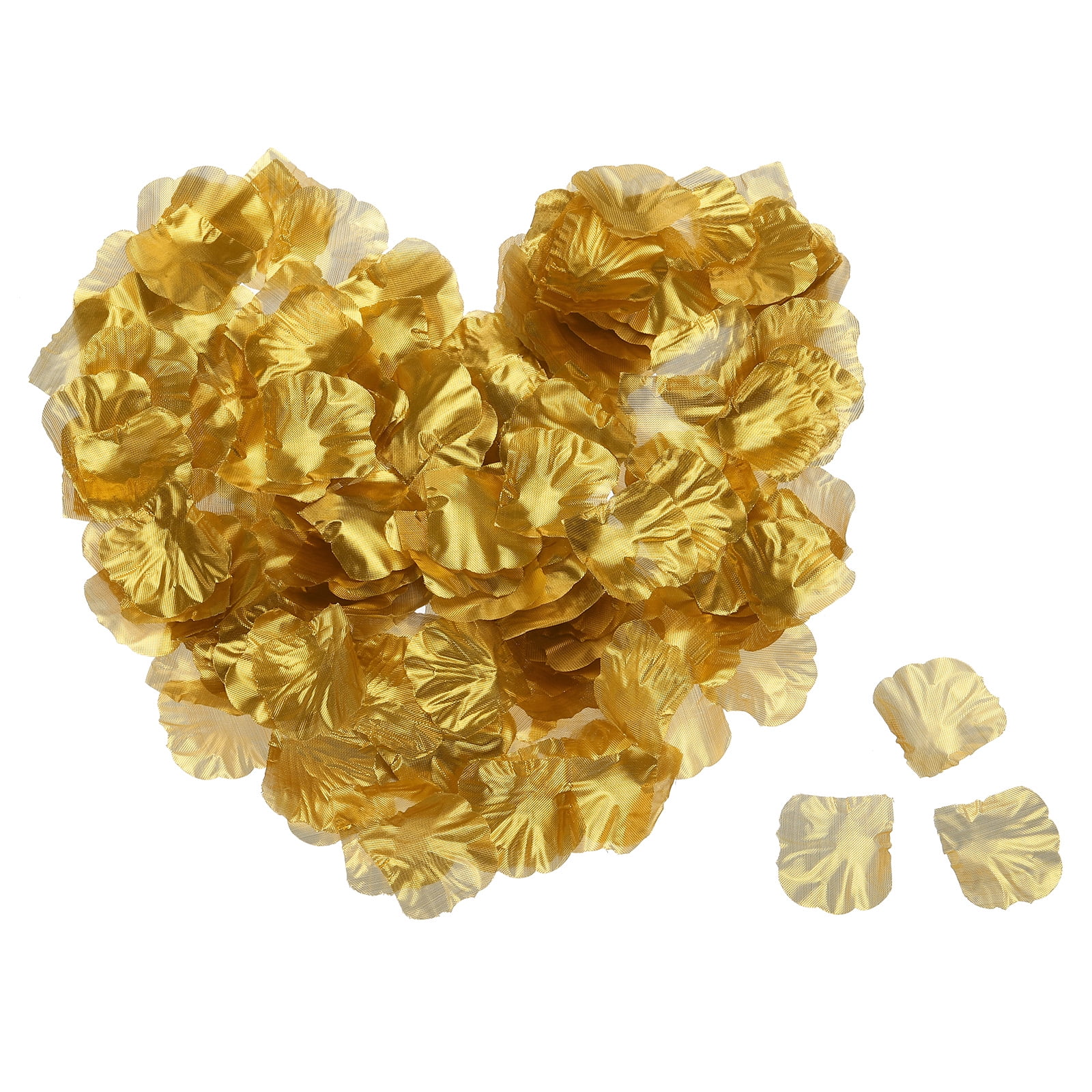 Silk Artificial Flower Rose Petals, Gold Tone Faux Flowers 2x2 Inch ...