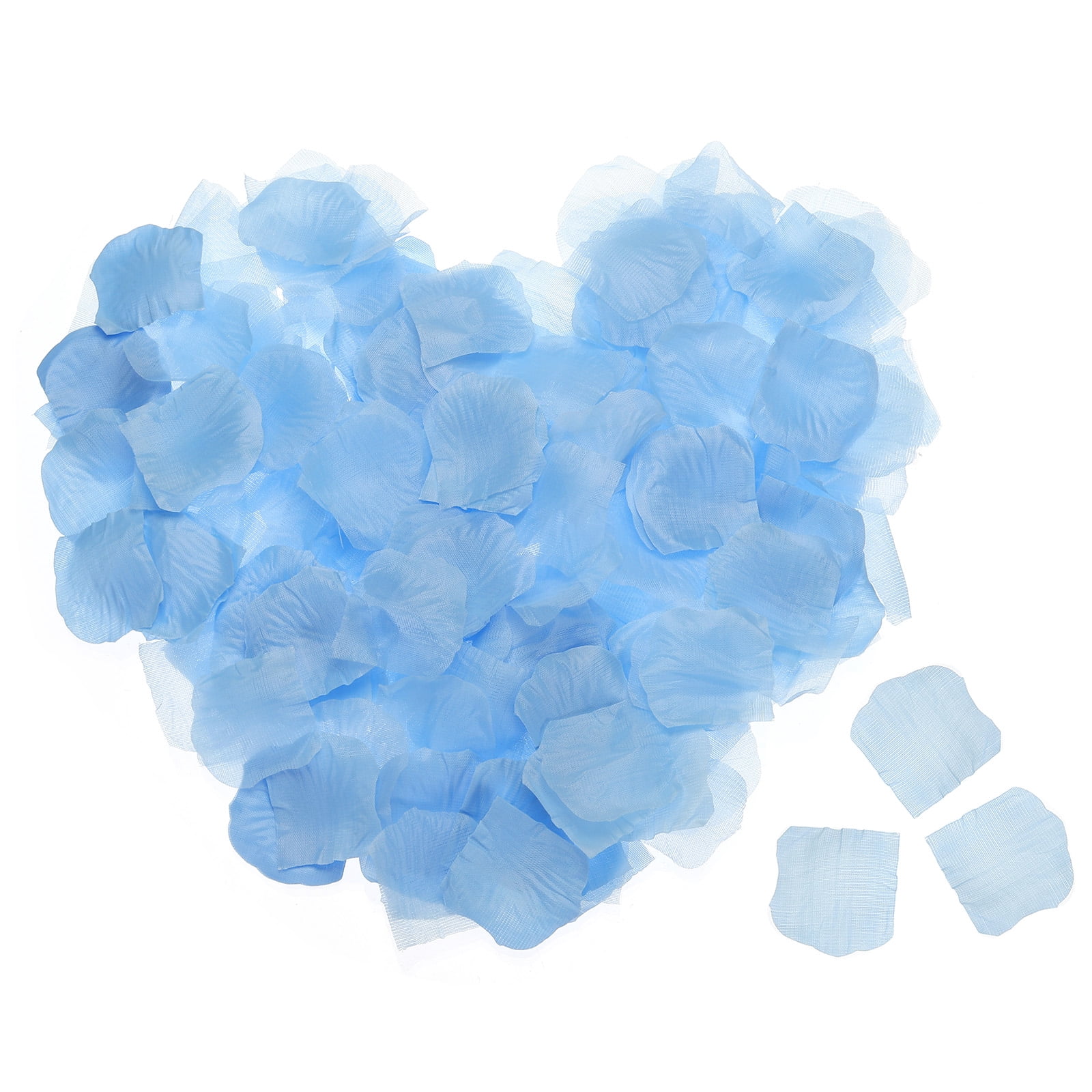 Silk Artificial Flower Rose Petals, Light Blue Faux Flowers 2x2 Inch ...