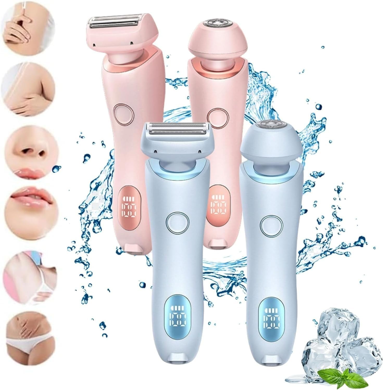 Silk Babe Electric Razor, Silkbabe on The Go Lady Shaver, 2 in 1 Electric Lady Shaver ...