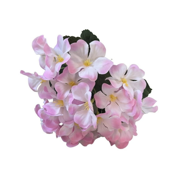 Silk Begonia Artificial Flower 14 Inch, Vibrant Rose-Red Faux Geranium ...