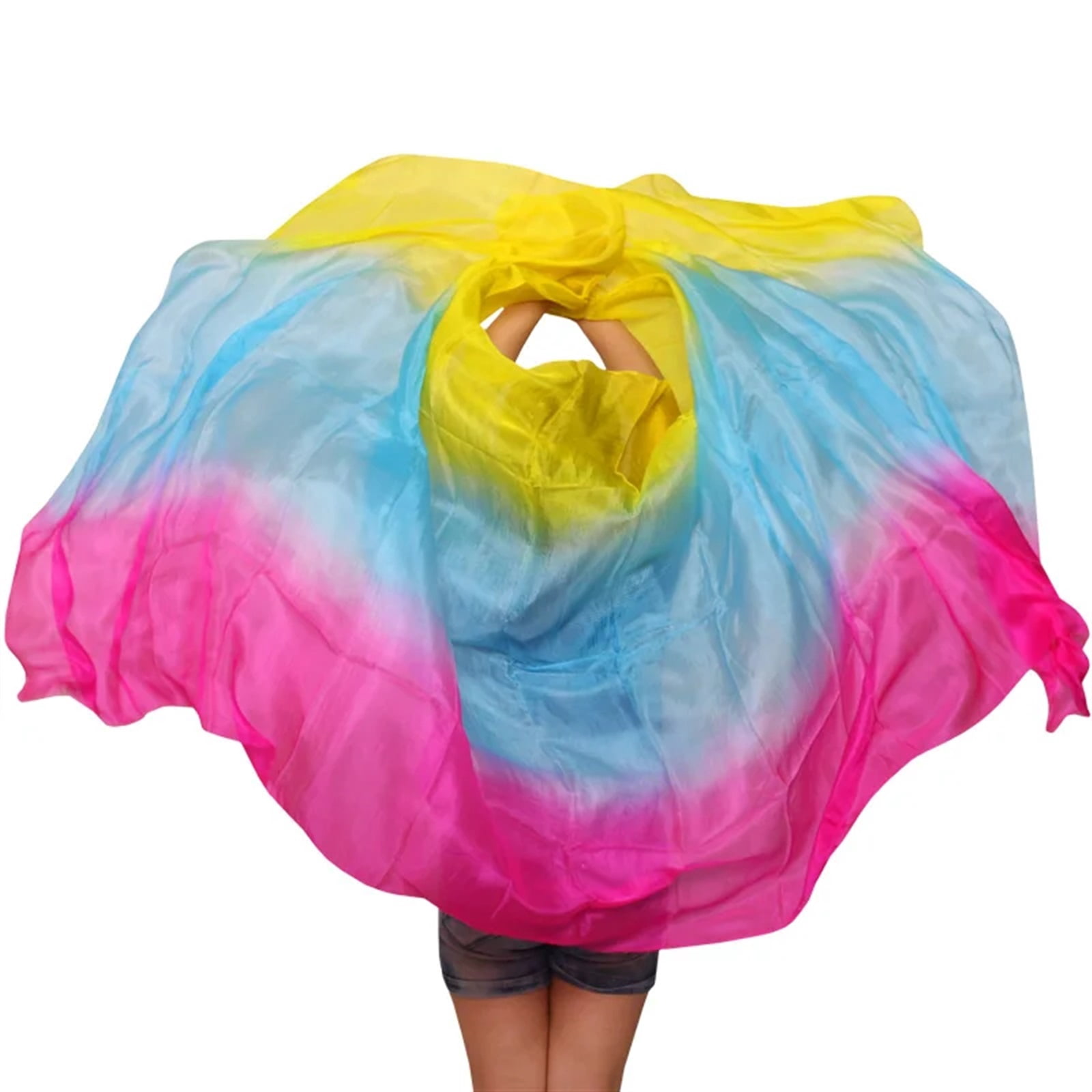Silk Belly Dance Veil Bellydance Veil Shawl Scarf Dancing Practice ...