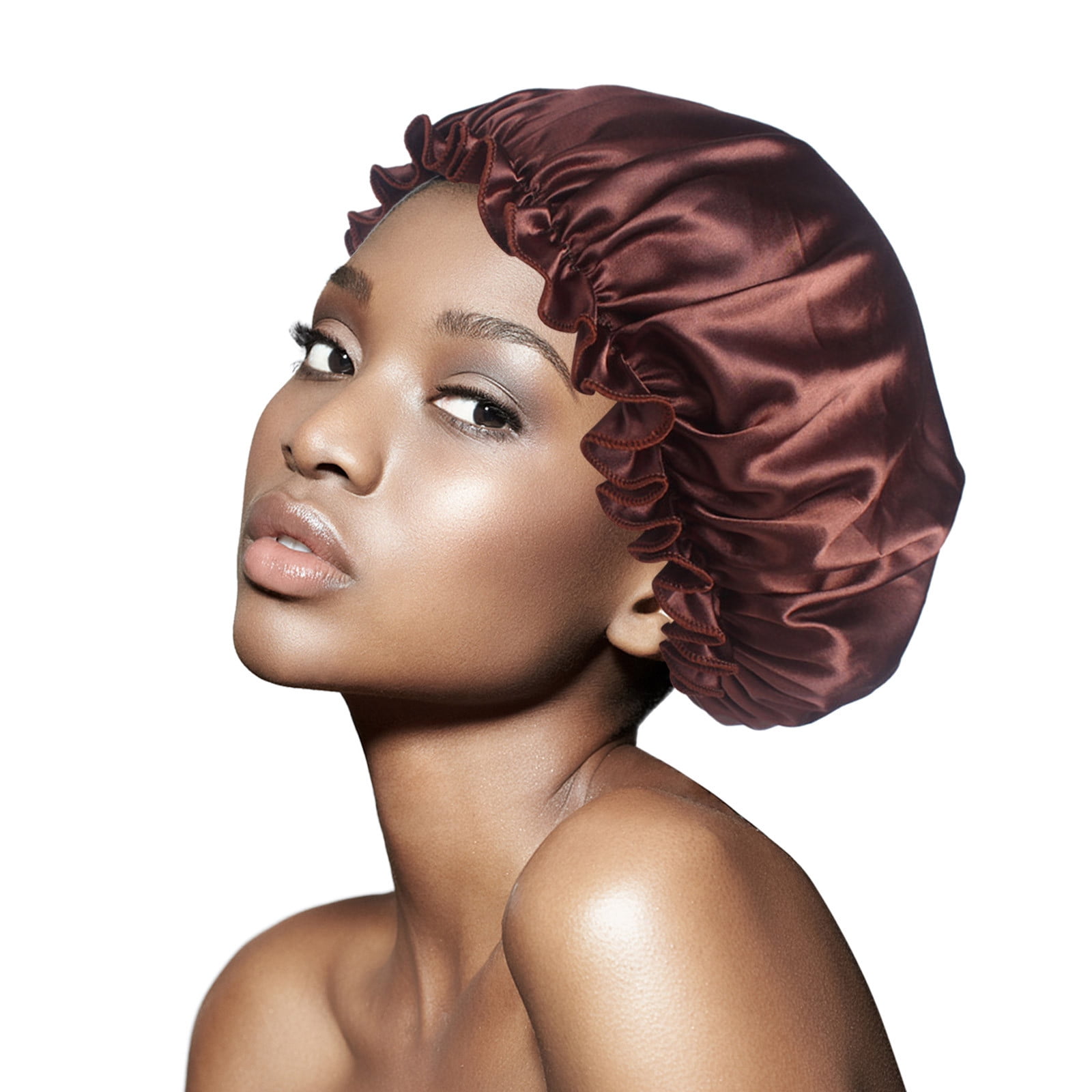 Silk Bonnet Adjustable Shower Cap Satin Bonnet for Sleeping Curly Hair ...