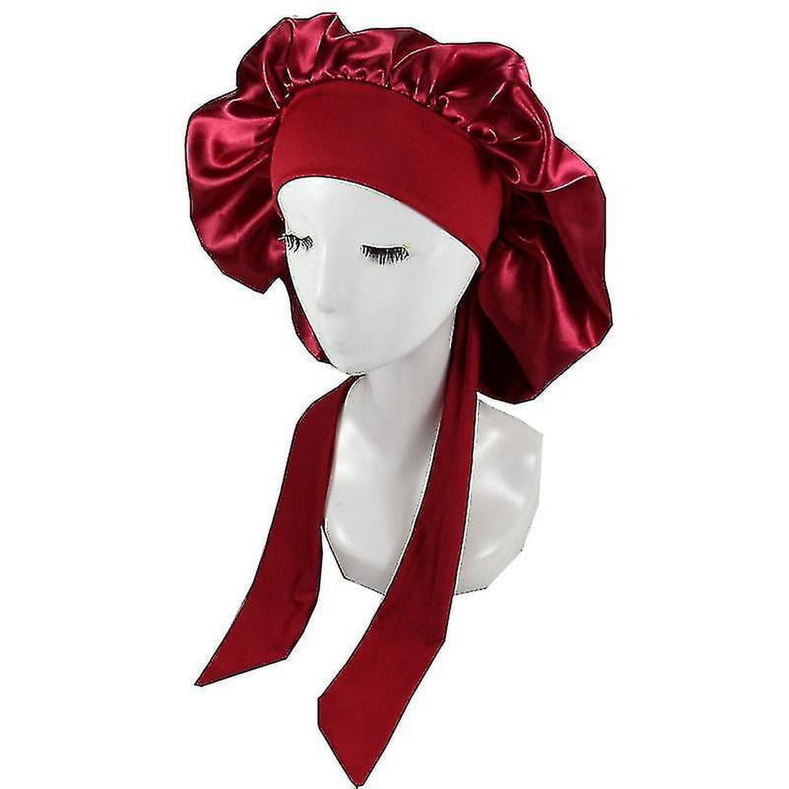Silk Bonnet Satin Bonnet For Sleeping Bonnet With Tie Band Night Cap ...
