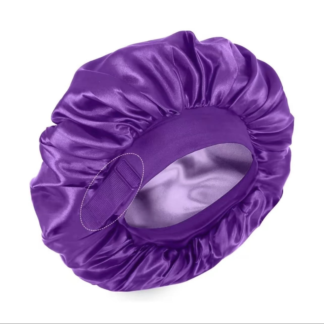 ROHAJSHOP Hair Bonnet, Satin, Adjustable Straps, Reversible, Double ...