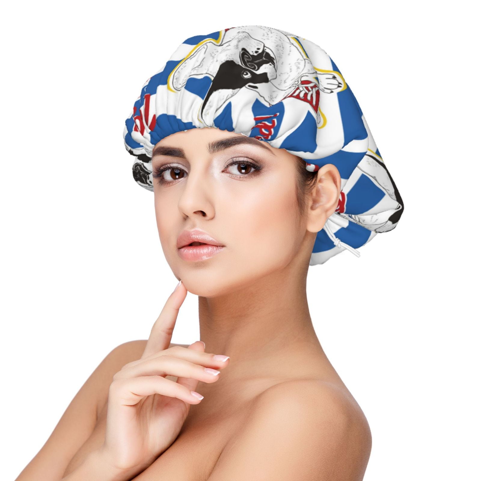 Silk Bonnet for Sleeping Women Men, Bulldog friend Kawaii Adjustable ...