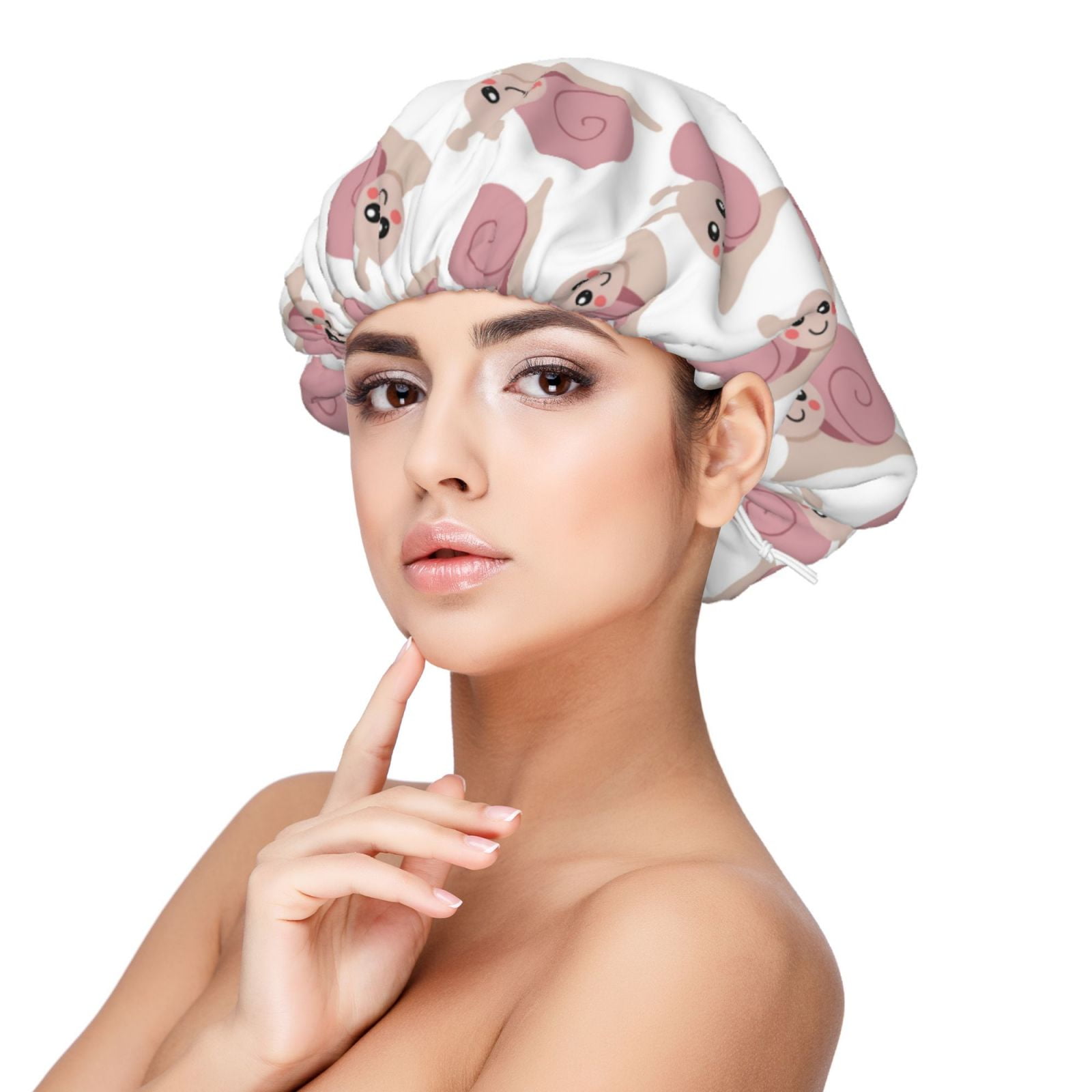Silk Bonnet for Sleeping Women Men, Lovely Snail Print Kawaii ...