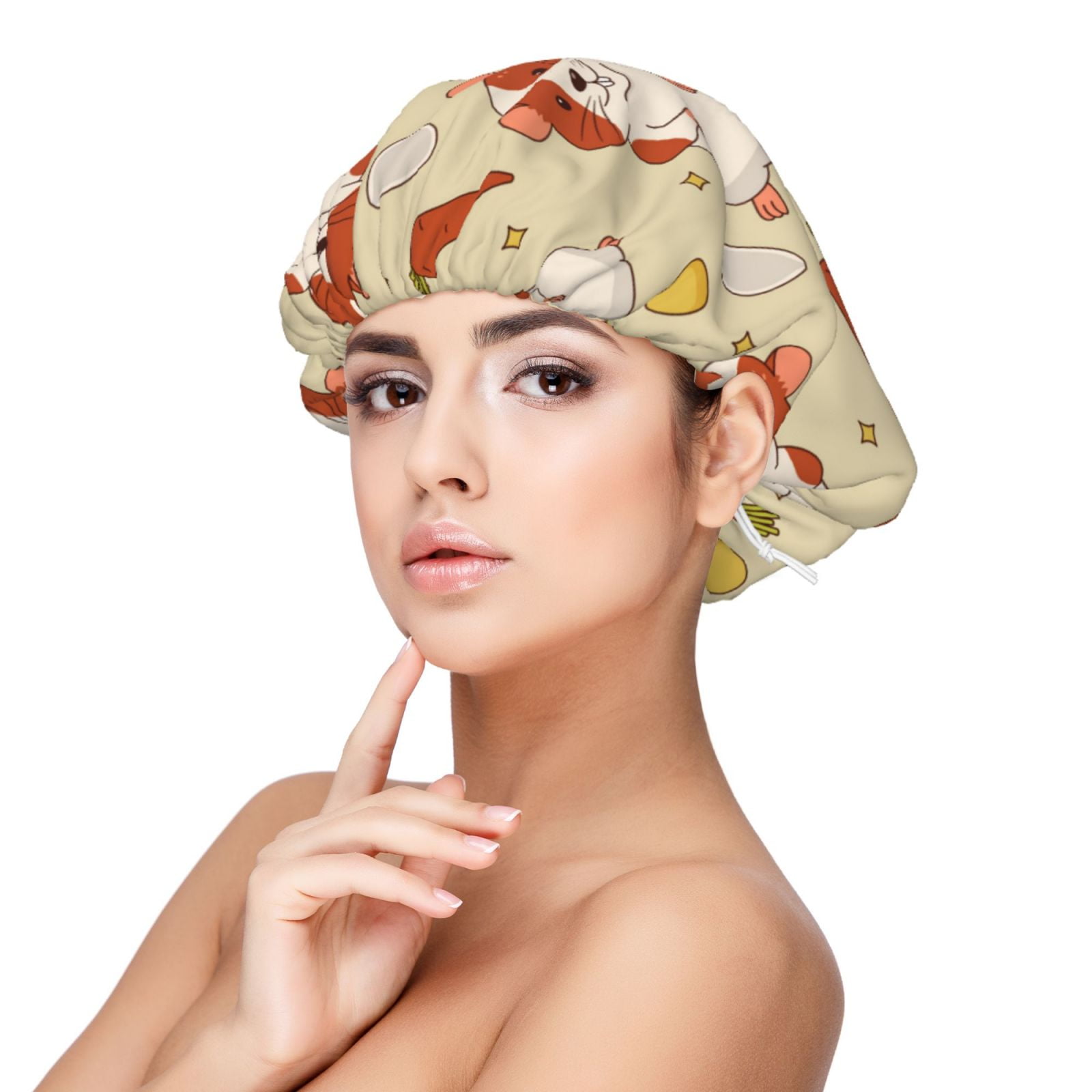 Silk Bonnet for Sleeping Women Men, Radish Cartoon Cute Hamster Kawaii ...