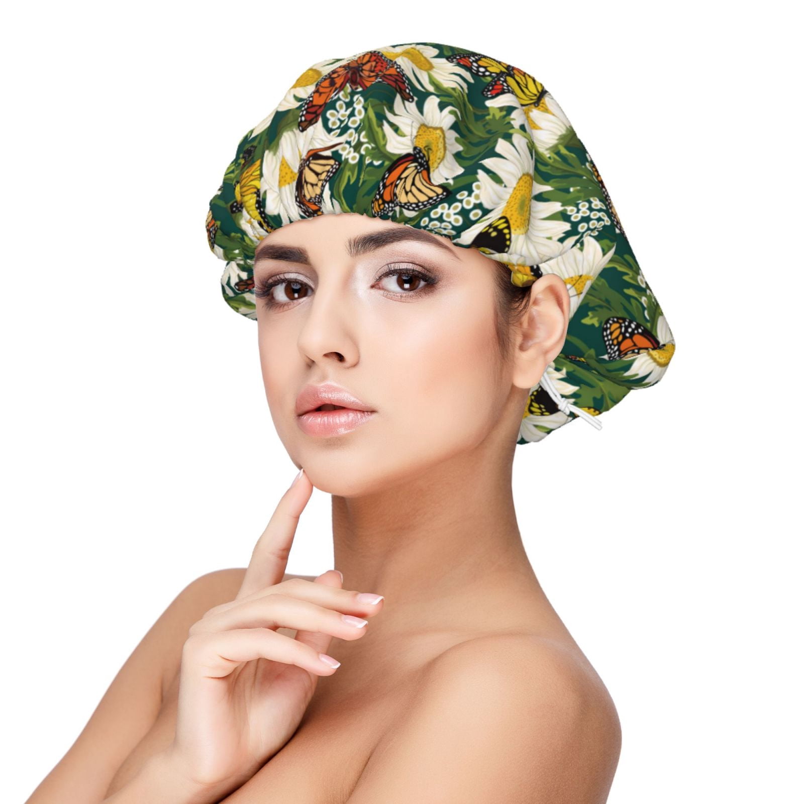 Silk Bonnet for Sleeping Women Men, Sunflowers Butterfly Kawaii ...