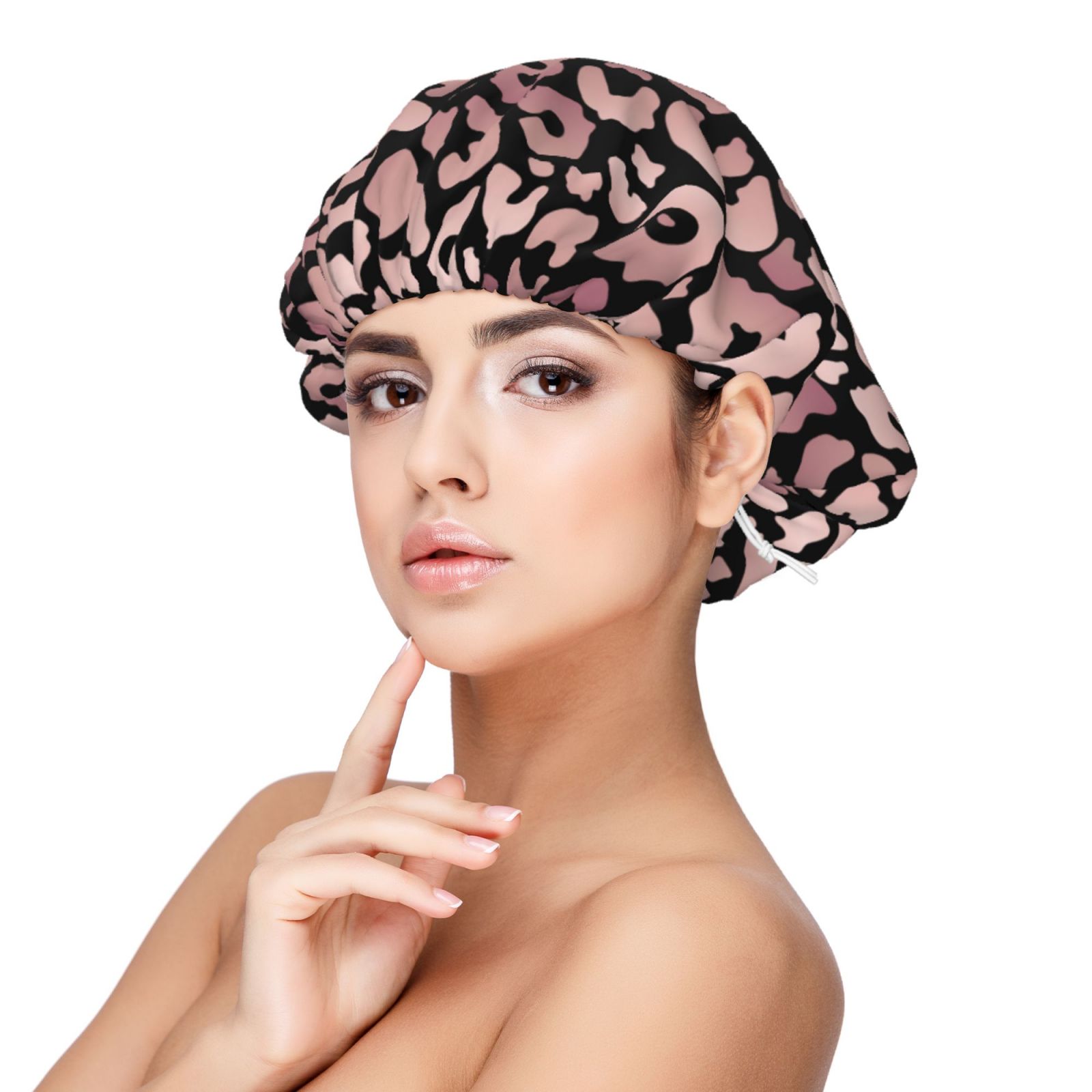 Silk Bonnet for Sleeping Women Men, Trendy rose gold leopard Kawaii ...