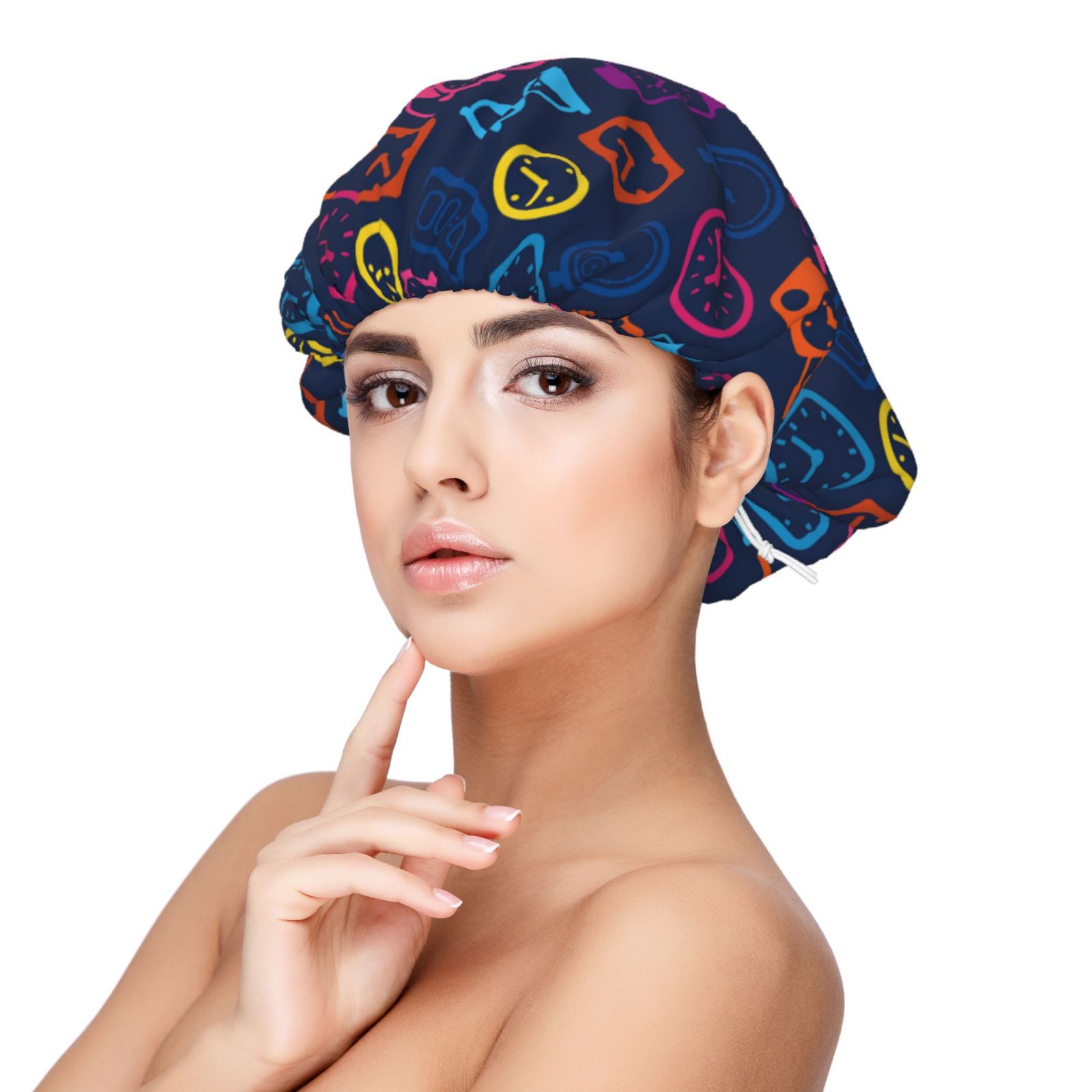 Silk Bonnet for Sleeping Women Men, color clock Kawaii Adjustable ...