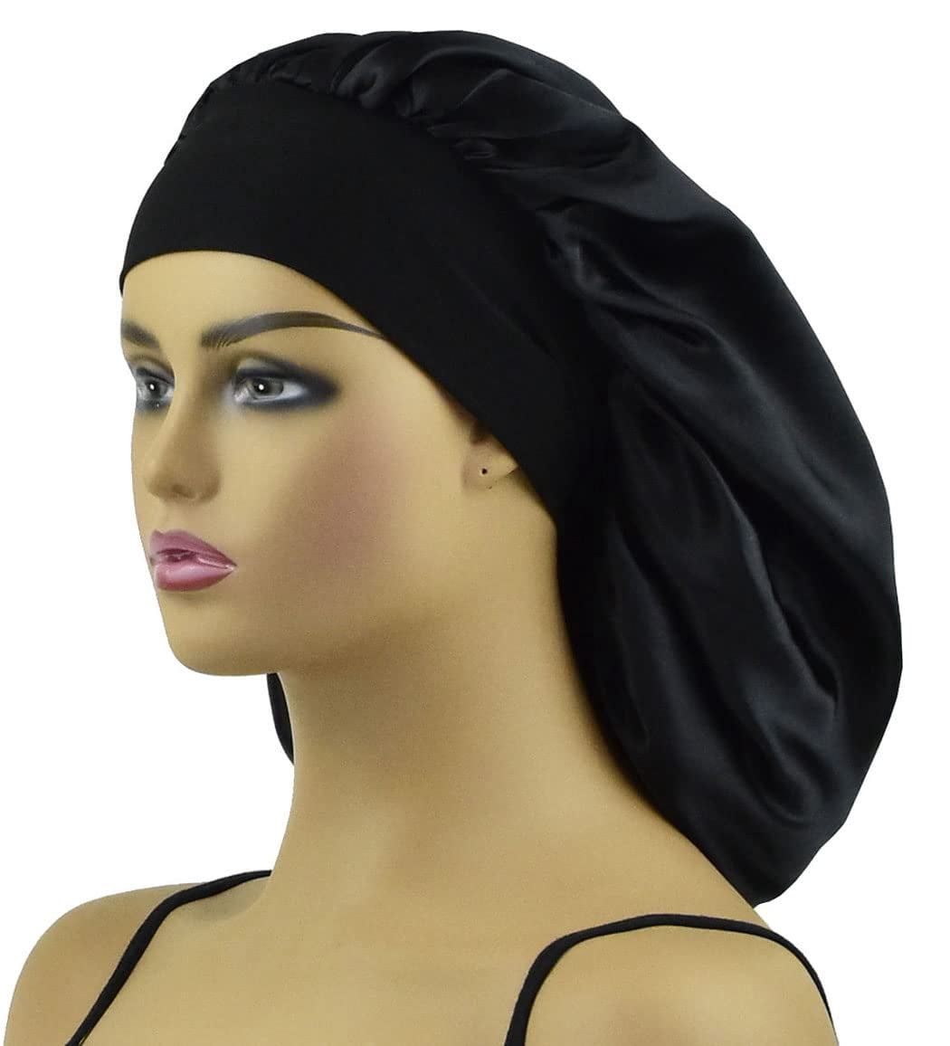 Silk Bonnet for Sleeping Women Long Hair Bonnet Satin Bonnet Hat Extra ...