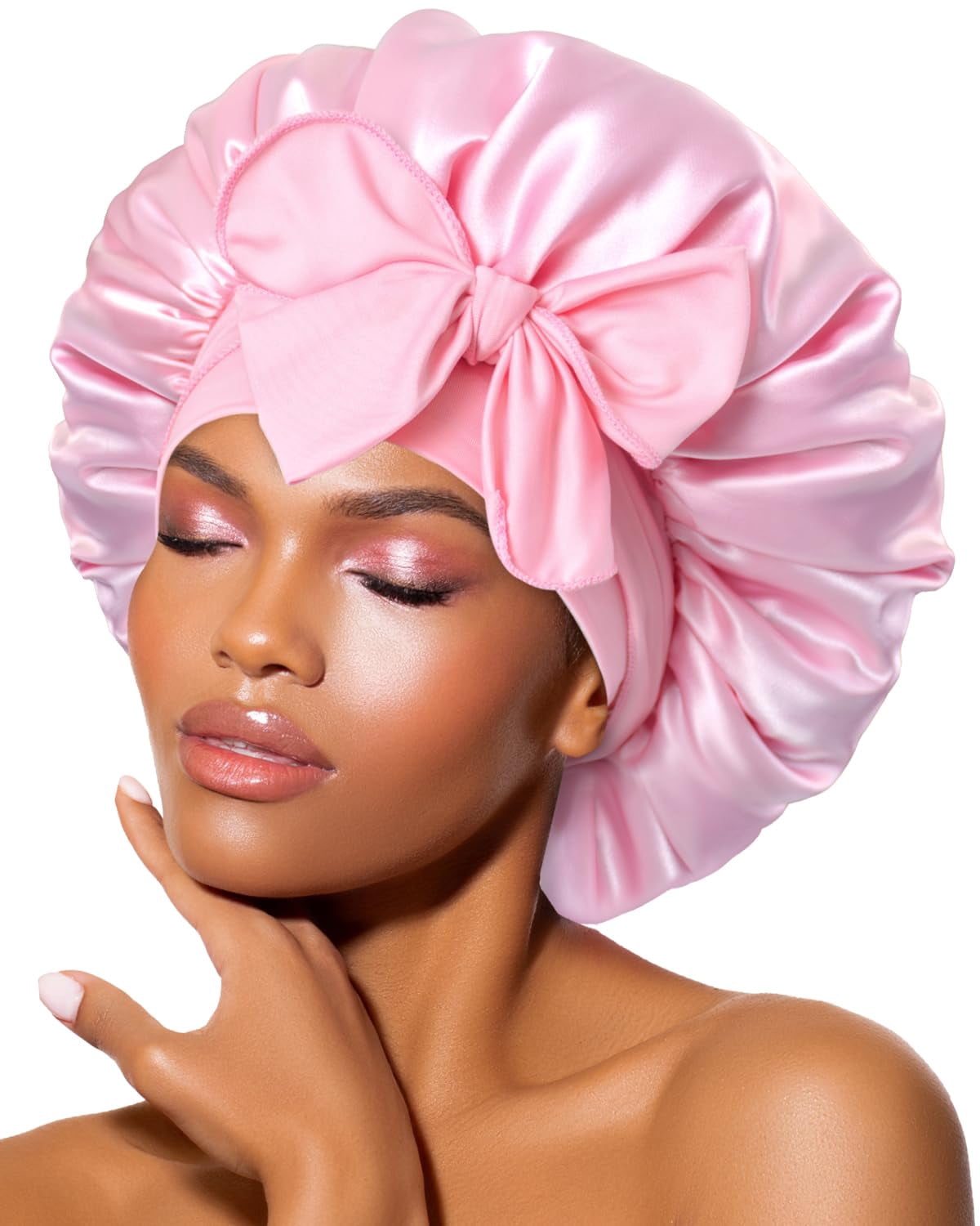 Silk Bonnet for Sleeping Women Satin Bonnet Night Sleep Cap Hair Wrap ...