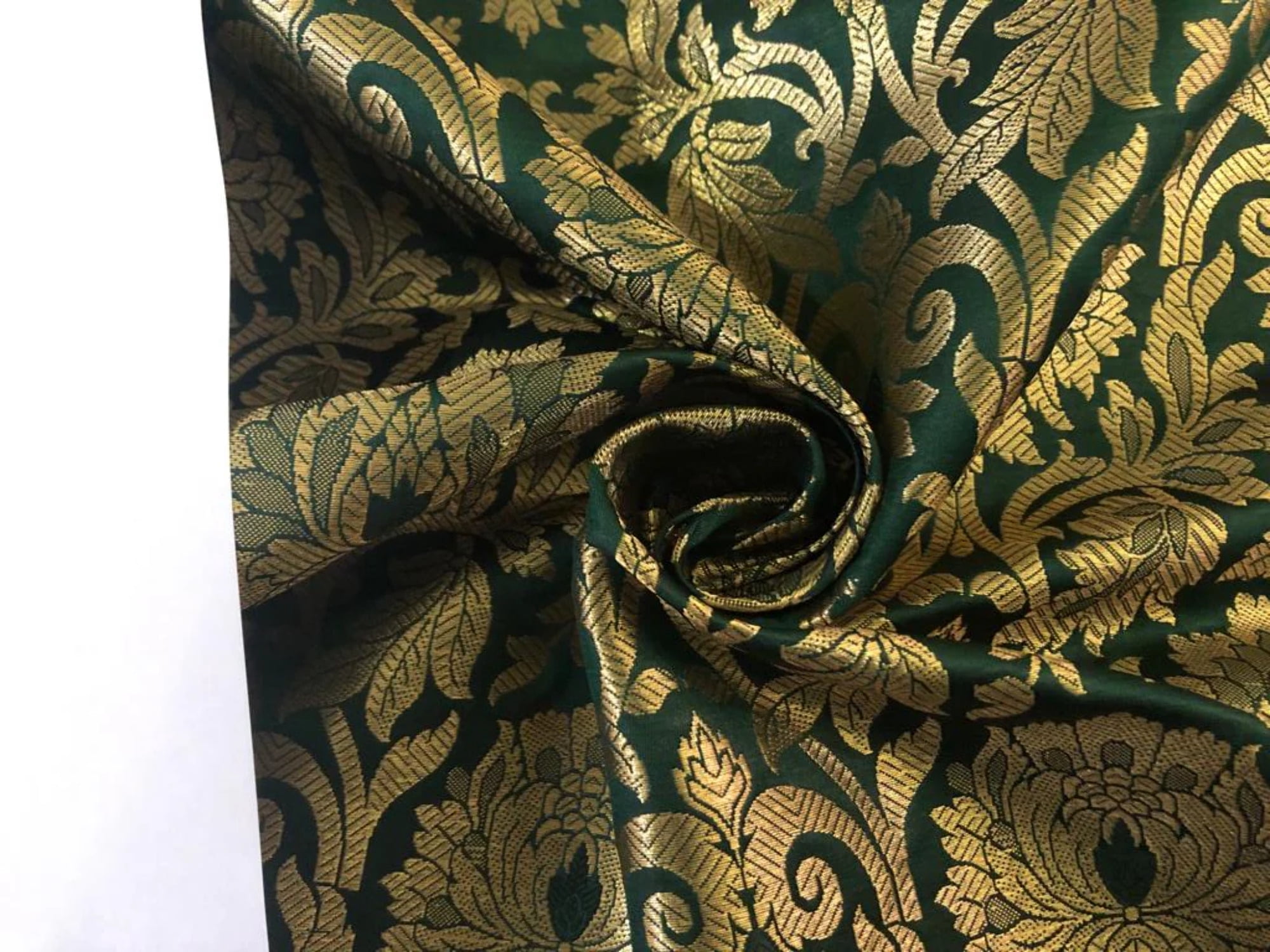 Silk Brocade fabric 44" wide Floral Jacquard available in 5 colors BRO ...