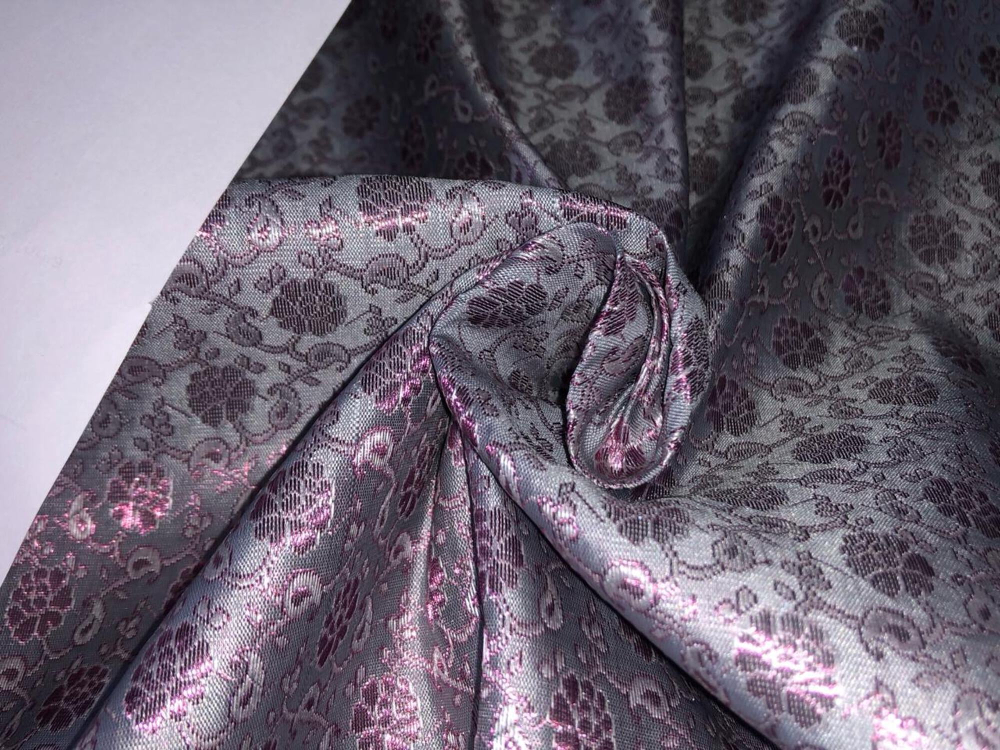 Silk Brocade fabric floral Jacquard 44" wide BRO929 available in 3 ...