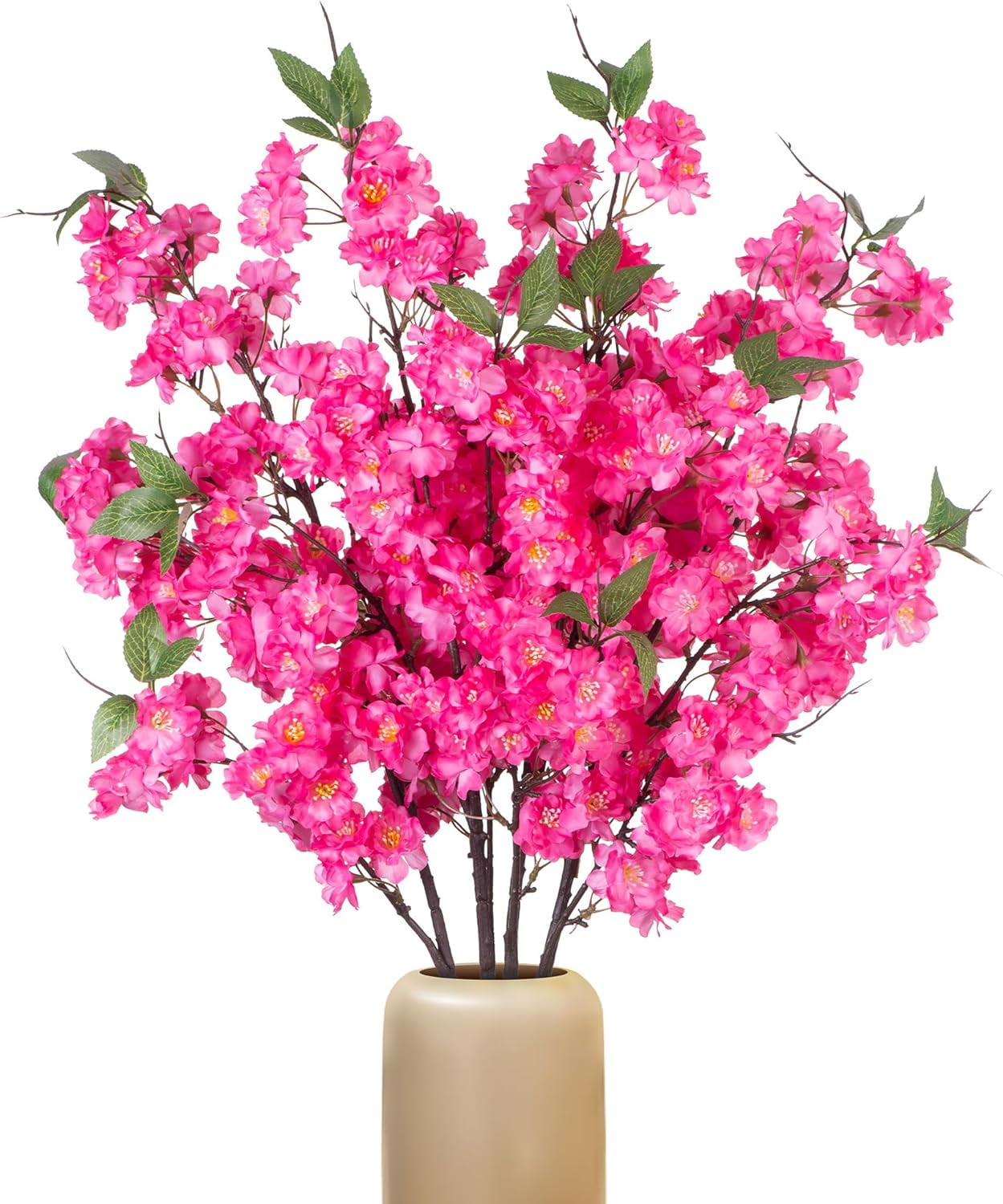 Silk Cherry Blossom Branches, 47in Artificial Cherry Blossom Long Stems ...