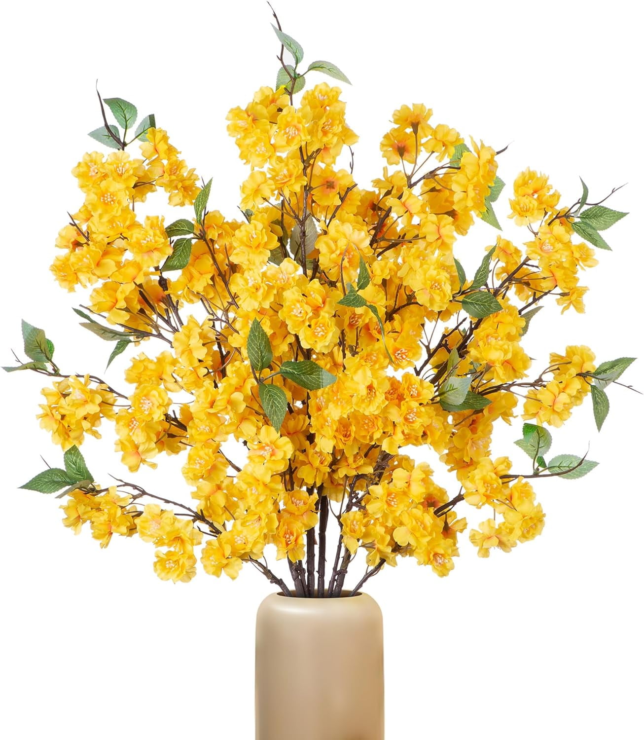 Silk Cherry Blossom Branches, 47in Artificial Cherry Blossom Long Stems ...