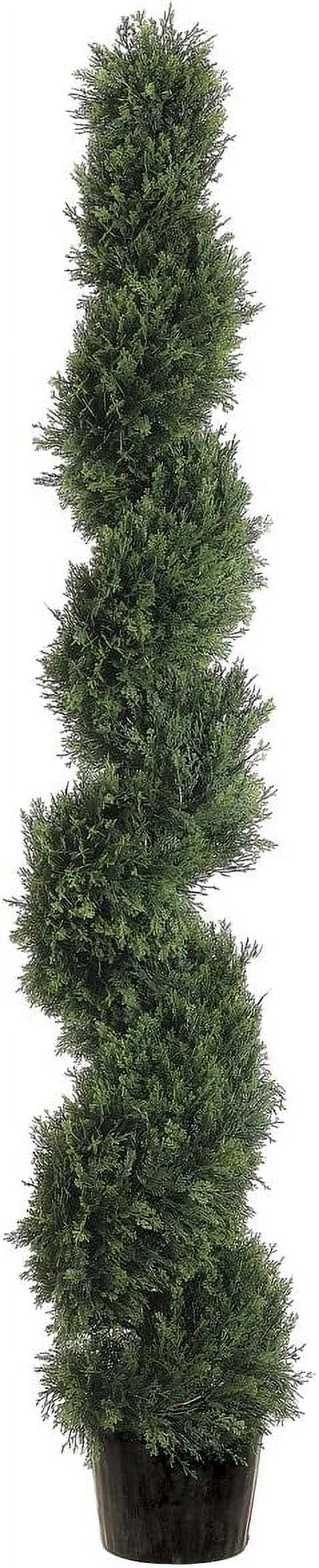 Silk Décor Spiral Cedar Topiary in Plastic , 6-Feet, Green - Walmart.com