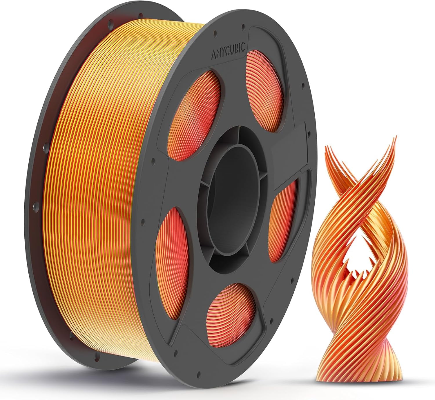 Silk Dual Color Pla Filament, 2-in-1 Chrome Coextrusion Color Change 3D ...