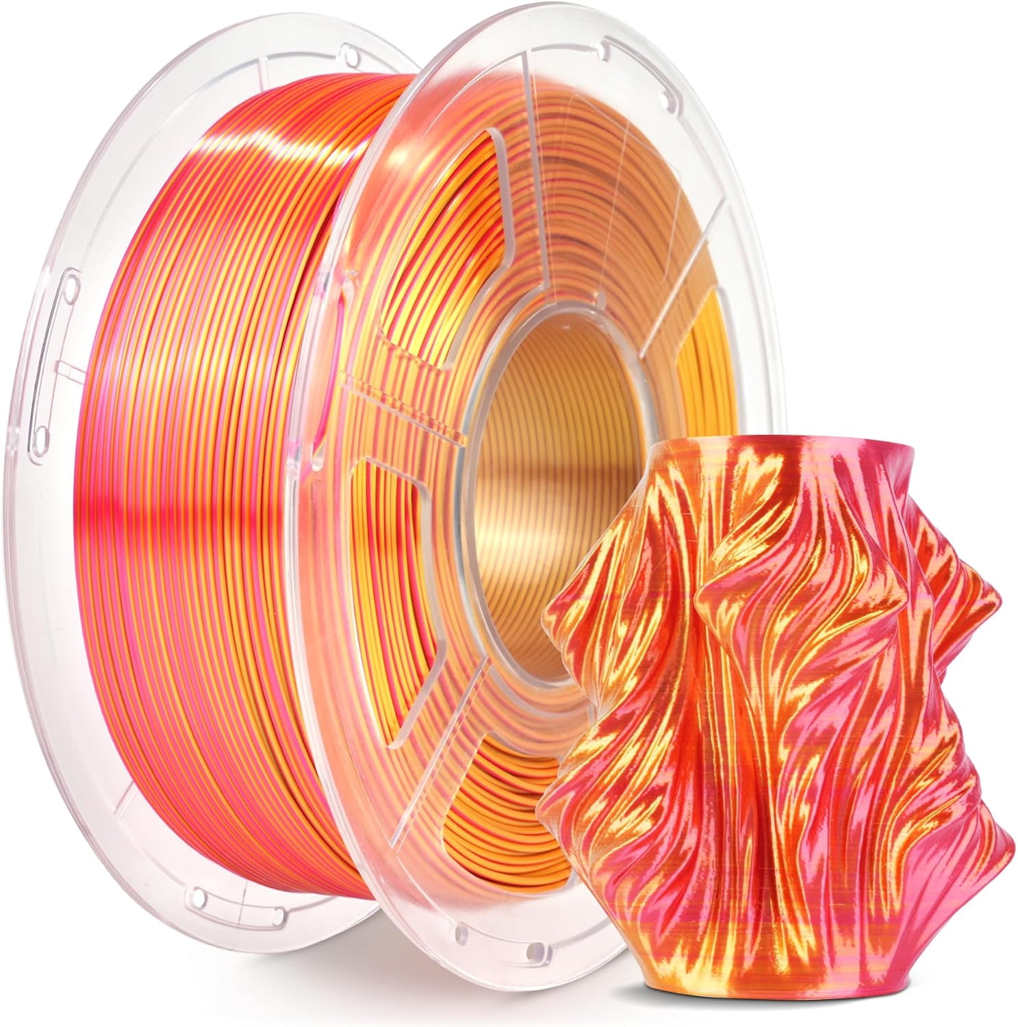 Silk Dual Color Pla Filament, Silk PLA 3D Printer Filament 1.75mm ...