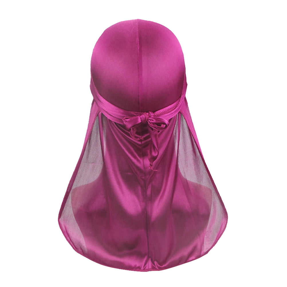 Worgeous Red Silk Durag with Long Tail Design for Decor Unisex Fashion ...