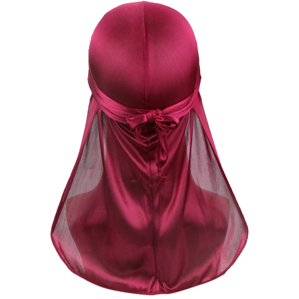 Silk Durag Long Tail Durags Headwraps Satin Elastic Durag For Men Women