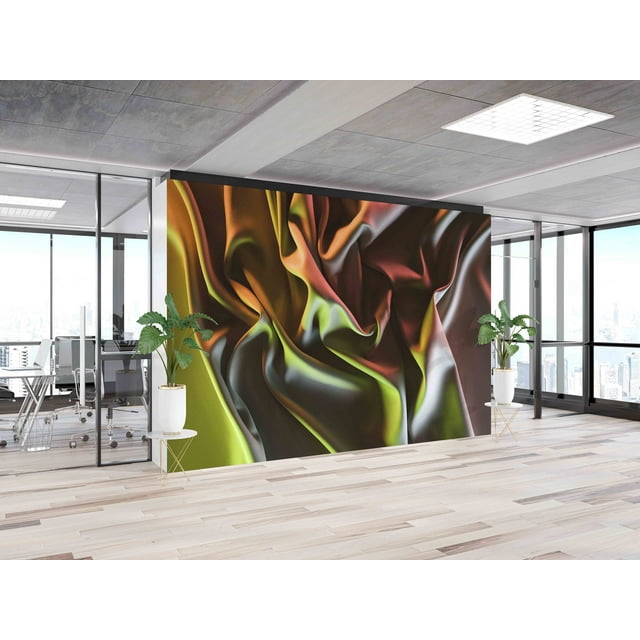 Silk Fabric Mural, Paper Wall Art Abstract Mural, Wallpaper Wall Art ...