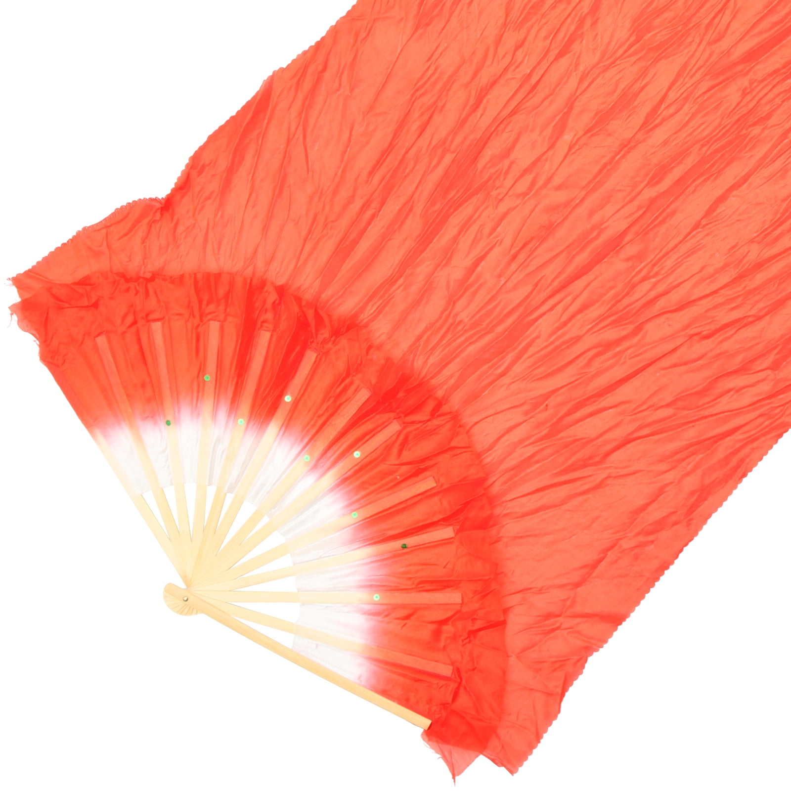 Silk Fan Veil Belly Dancing Long Folding Fan Lengthened Dancing Fan ...