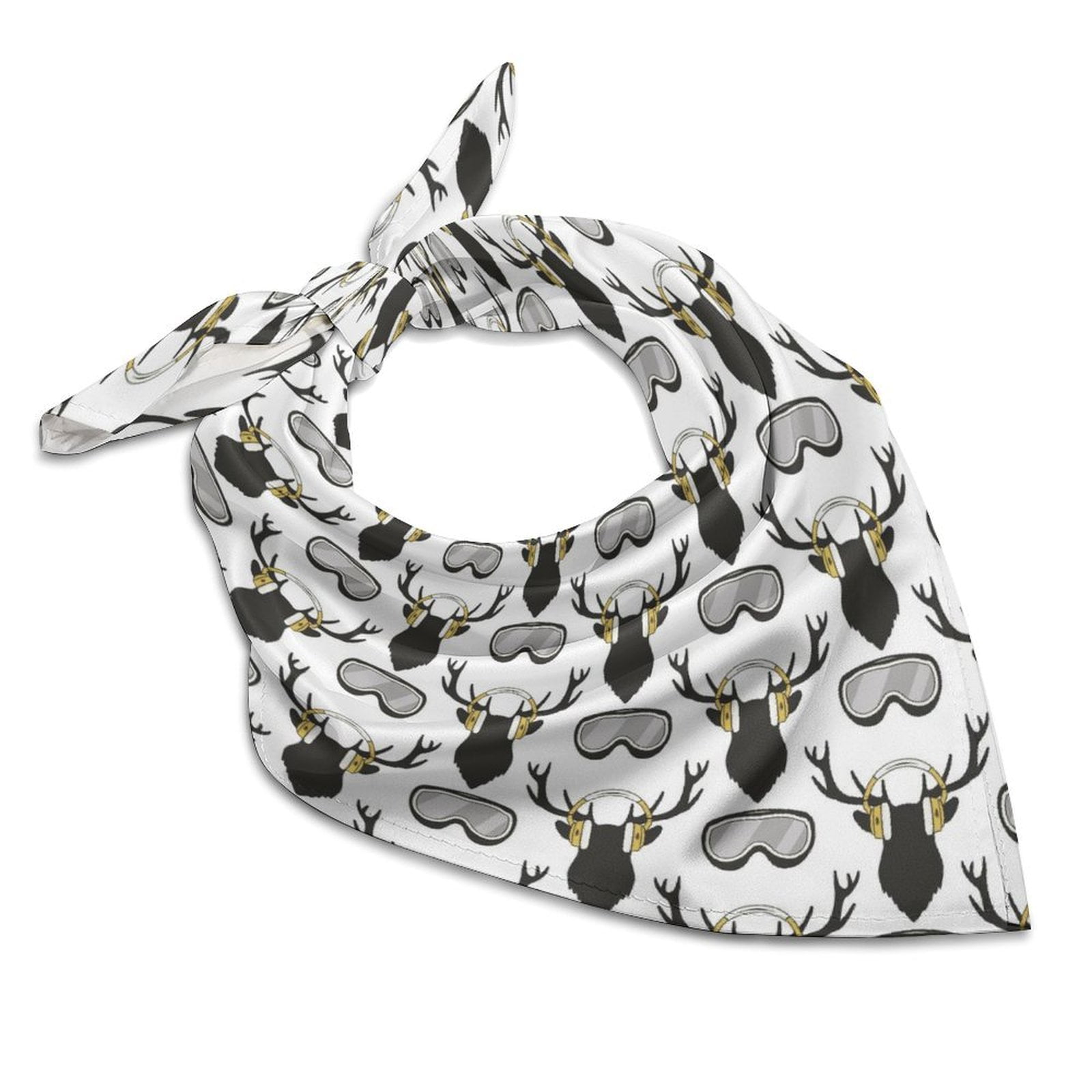 Silk Feeling Scarf for Women - Ski Goggles Moose Music Picture ...