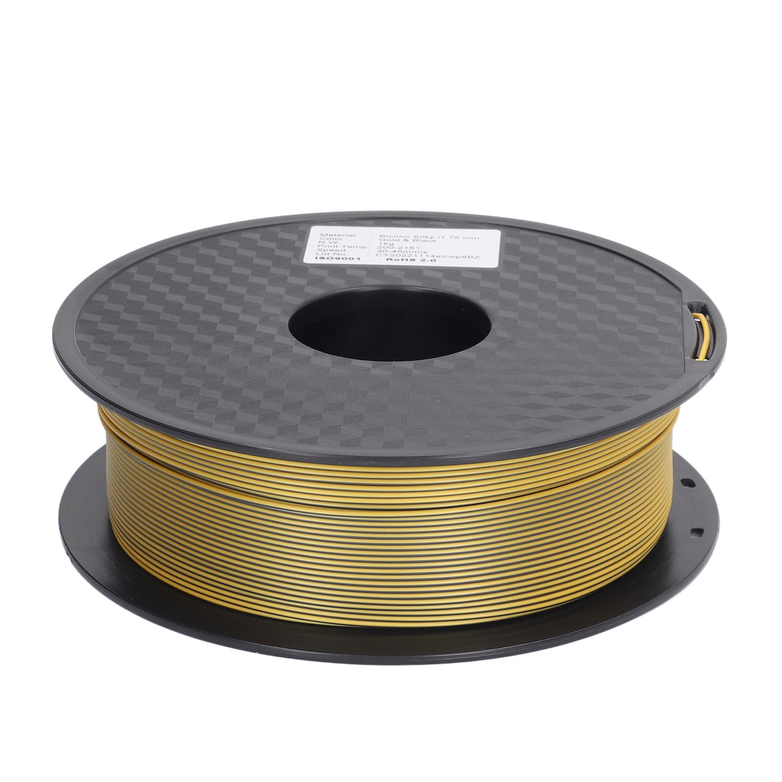 Silk Filament 1.75mm Dual Color Clog Free Dichromatic Spool Shiny 3D ...
