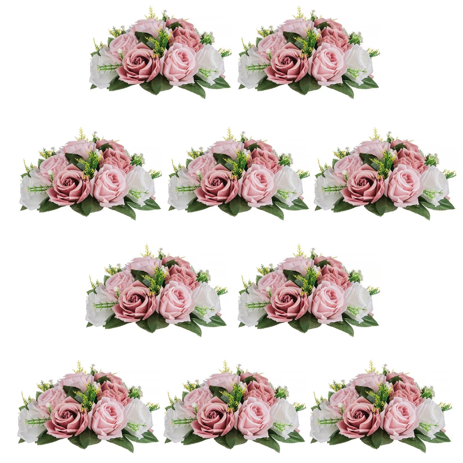 Efavormart 4 PCS Pink & Dusty Rose Silk Hydrangea Flower Mat Wall ...