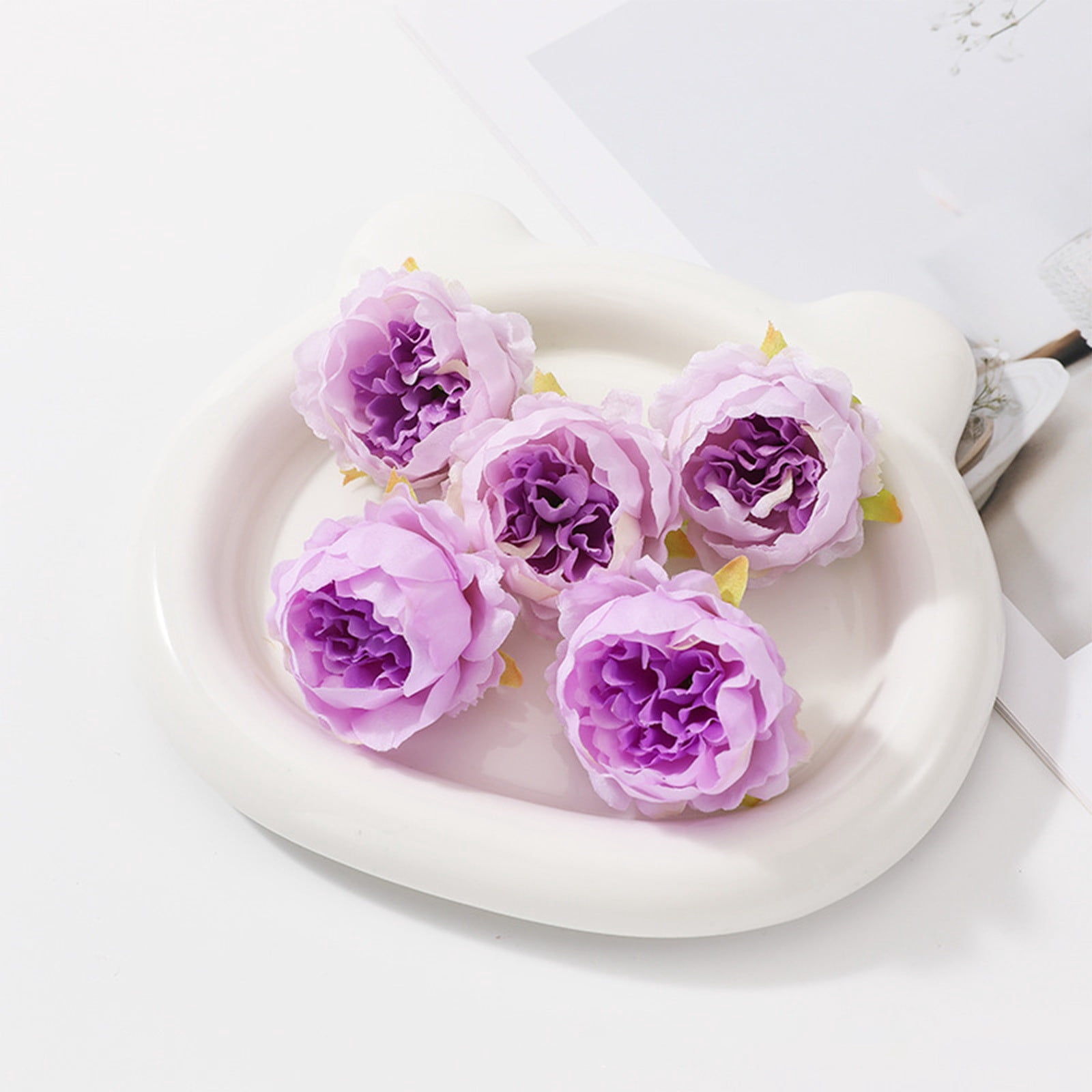 Silk Flower Heads Artificial Floral Decoration | Realistic Silk Fabric ...