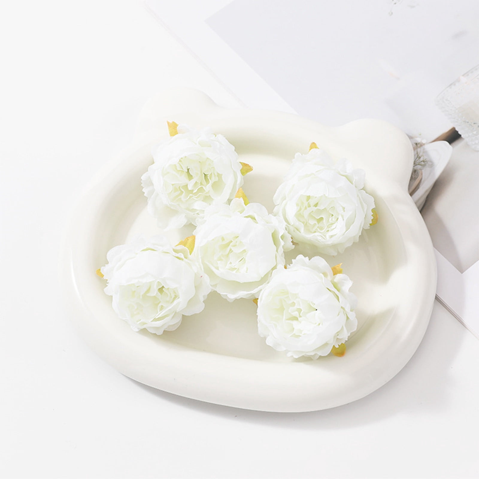 Silk Flower Heads Artificial Floral Decoration | Realistic Silk Fabric ...
