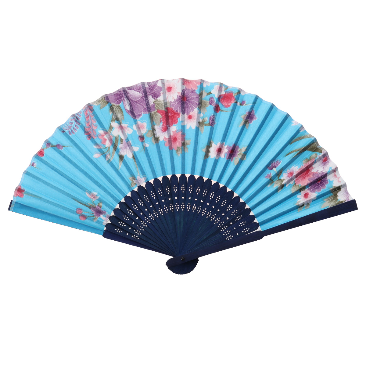 Silk Folding Fan Japanese Style Classic Vintage Bamboo Collapsible ...