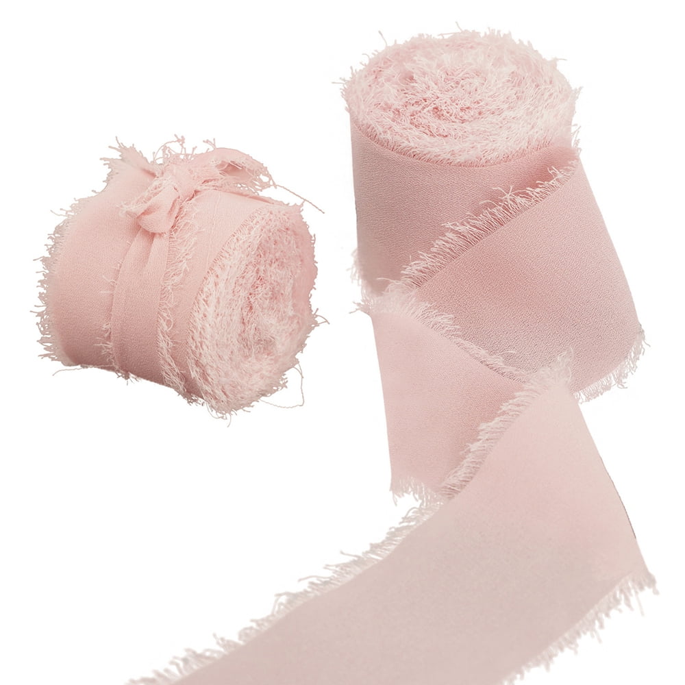 Silk Fringe Chiffon Ribbon,Ins Multi-colored Soft Handmade Raw Edge ...