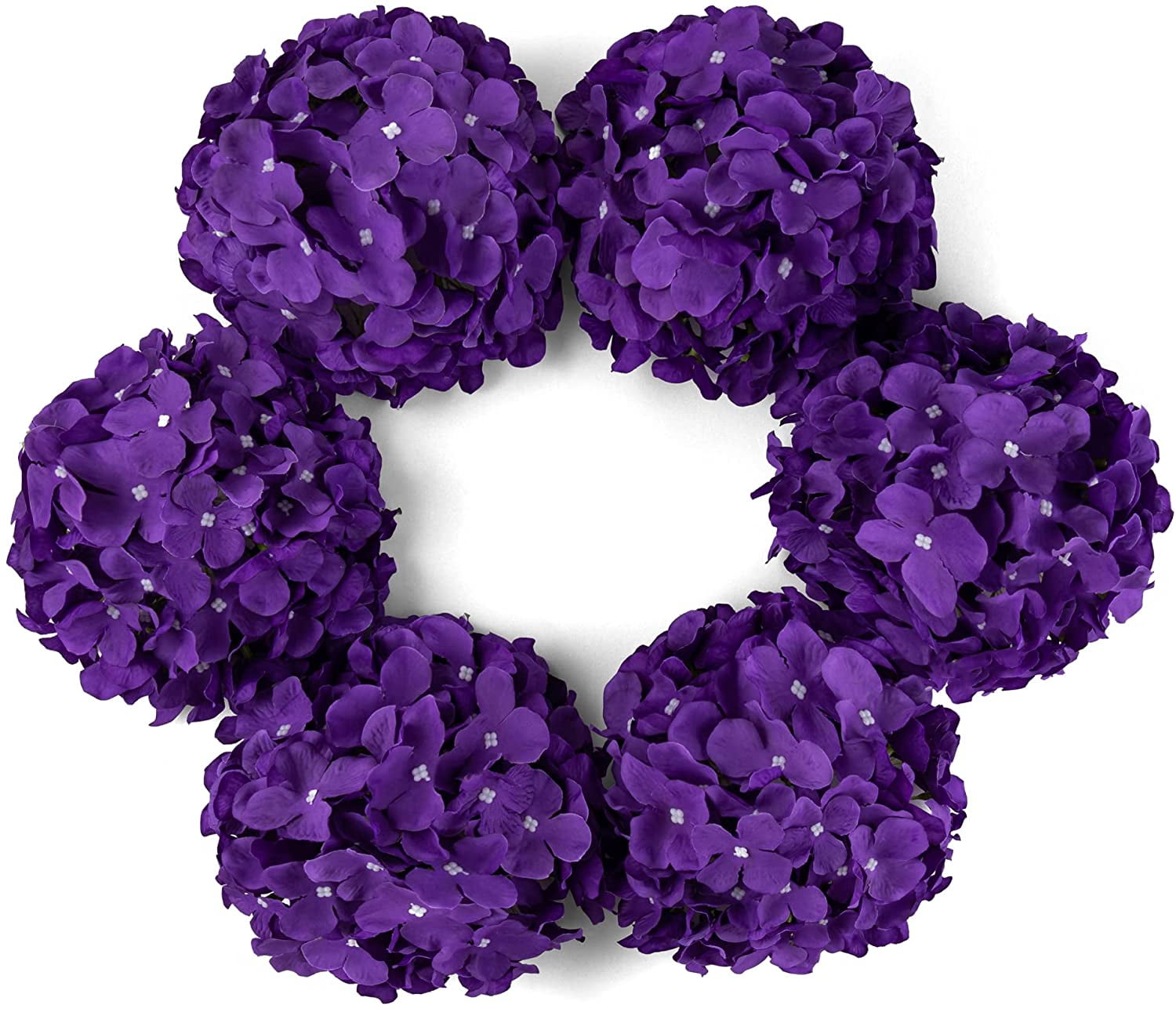 Silk Hydrangea Artificial Flower Heads with Stems Fake Hydrangeas ...