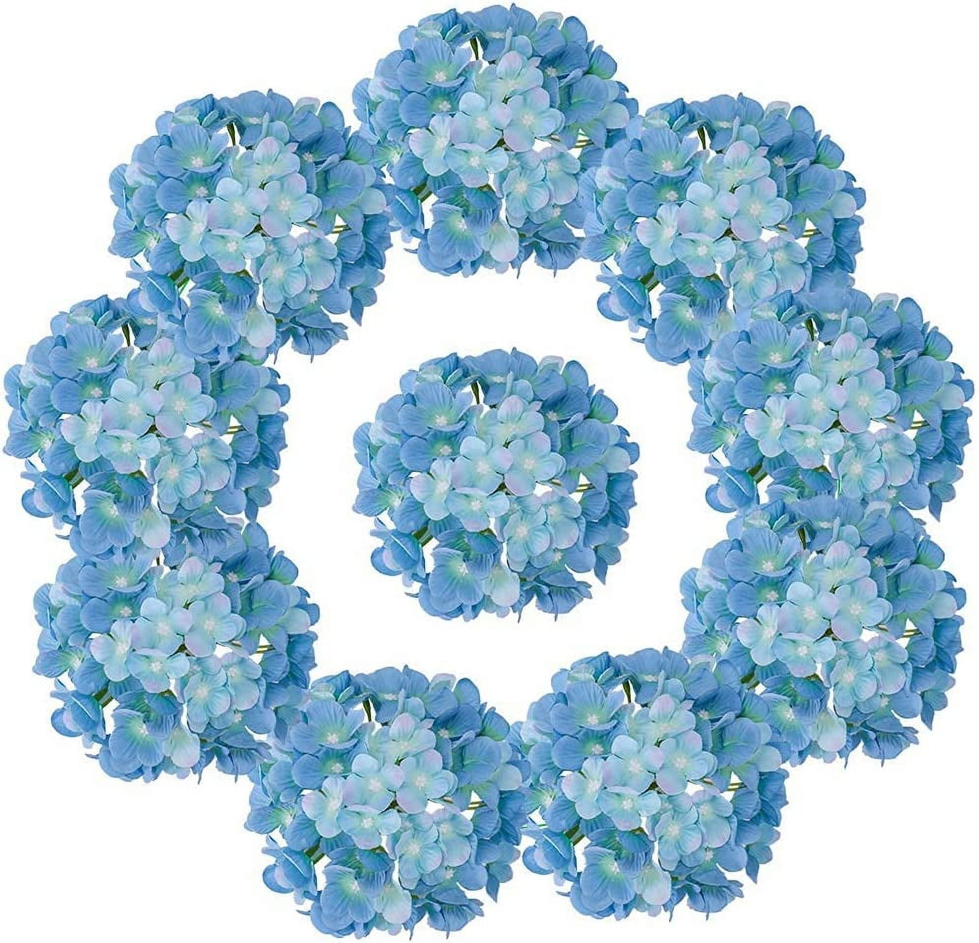 Silk Hydrangea Heads with Stems Artificial Flowers Heads for Home ...